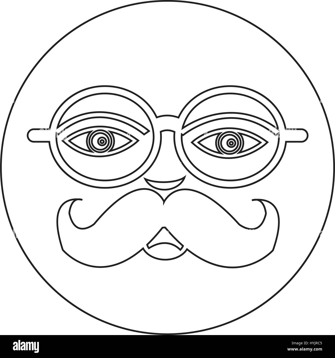 mustache guy face icon Stock Vector Image & Art - Alamy