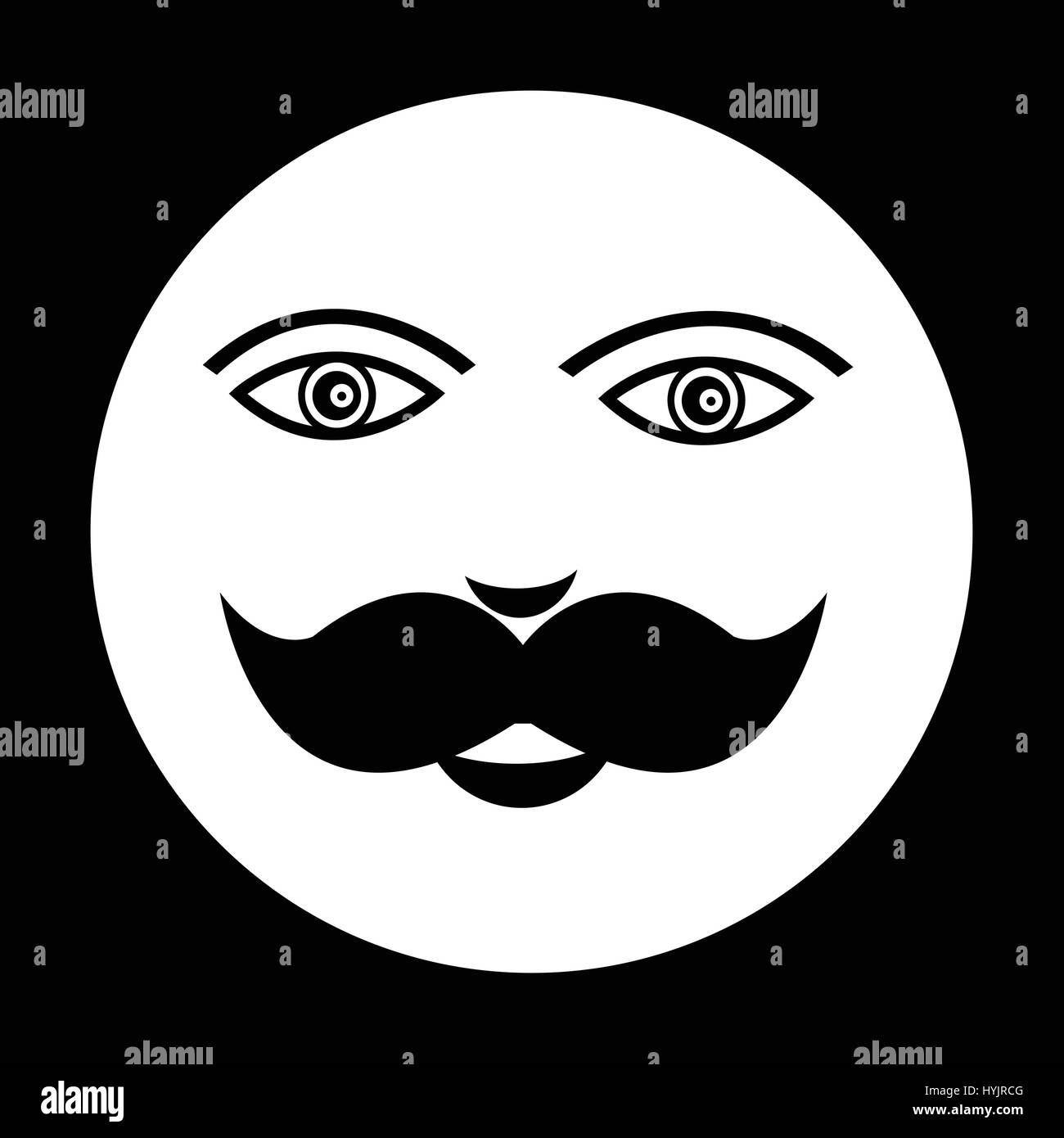 mustache guy face icon Stock Vector Image & Art - Alamy