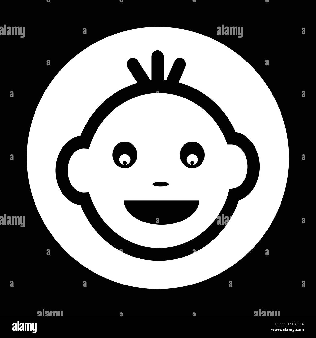 Baby Face Icon Stock Vector Image & Art - Alamy