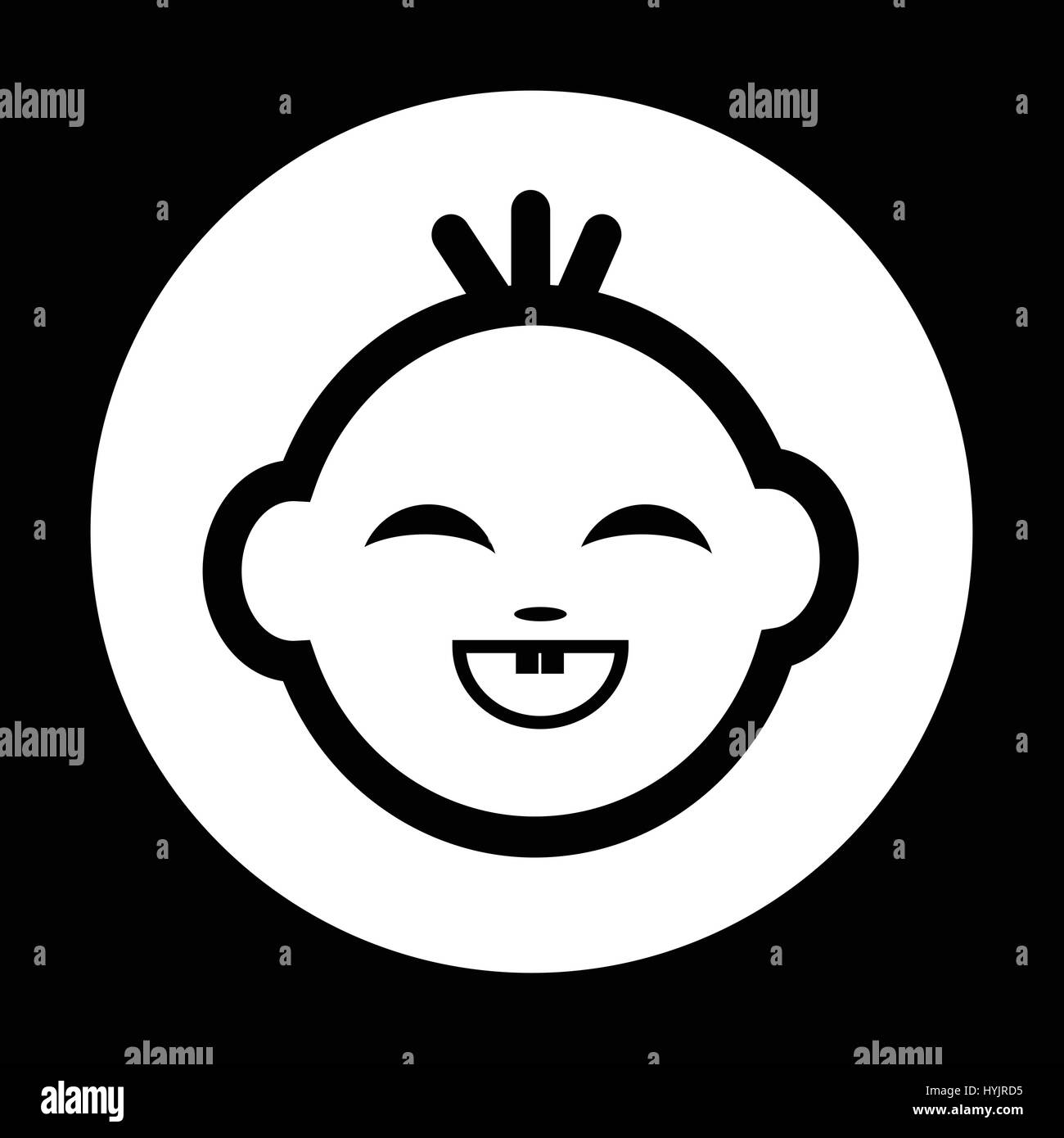 Baby Face Icon Stock Vector Image & Art - Alamy