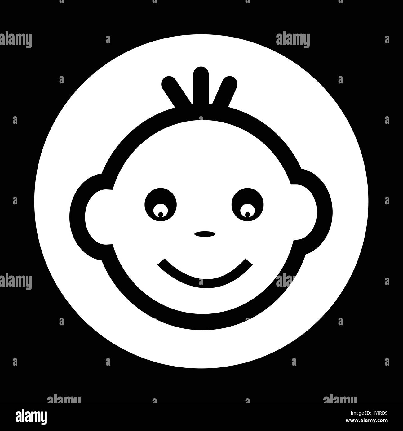 Baby Face Icon Stock Vector Image & Art - Alamy