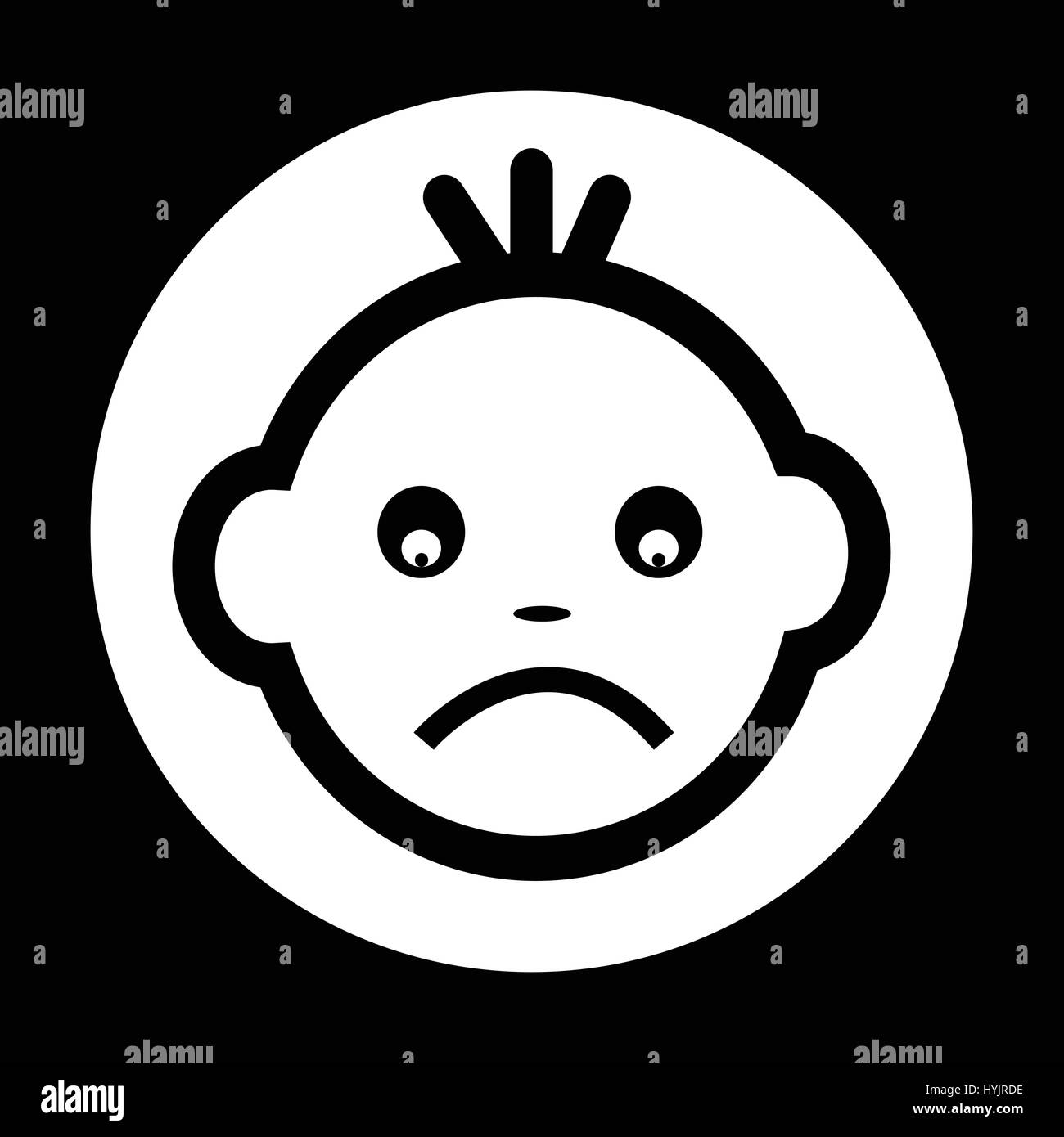 Baby Face Icon Stock Vector Image & Art - Alamy