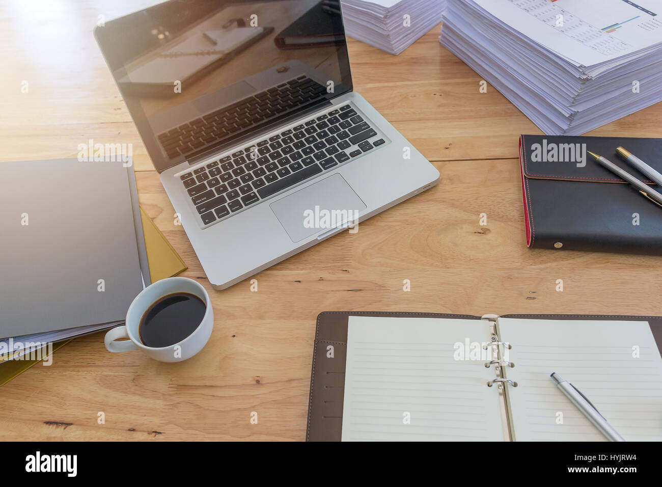 Image of business documents on workplace Stock Photo - Alamy