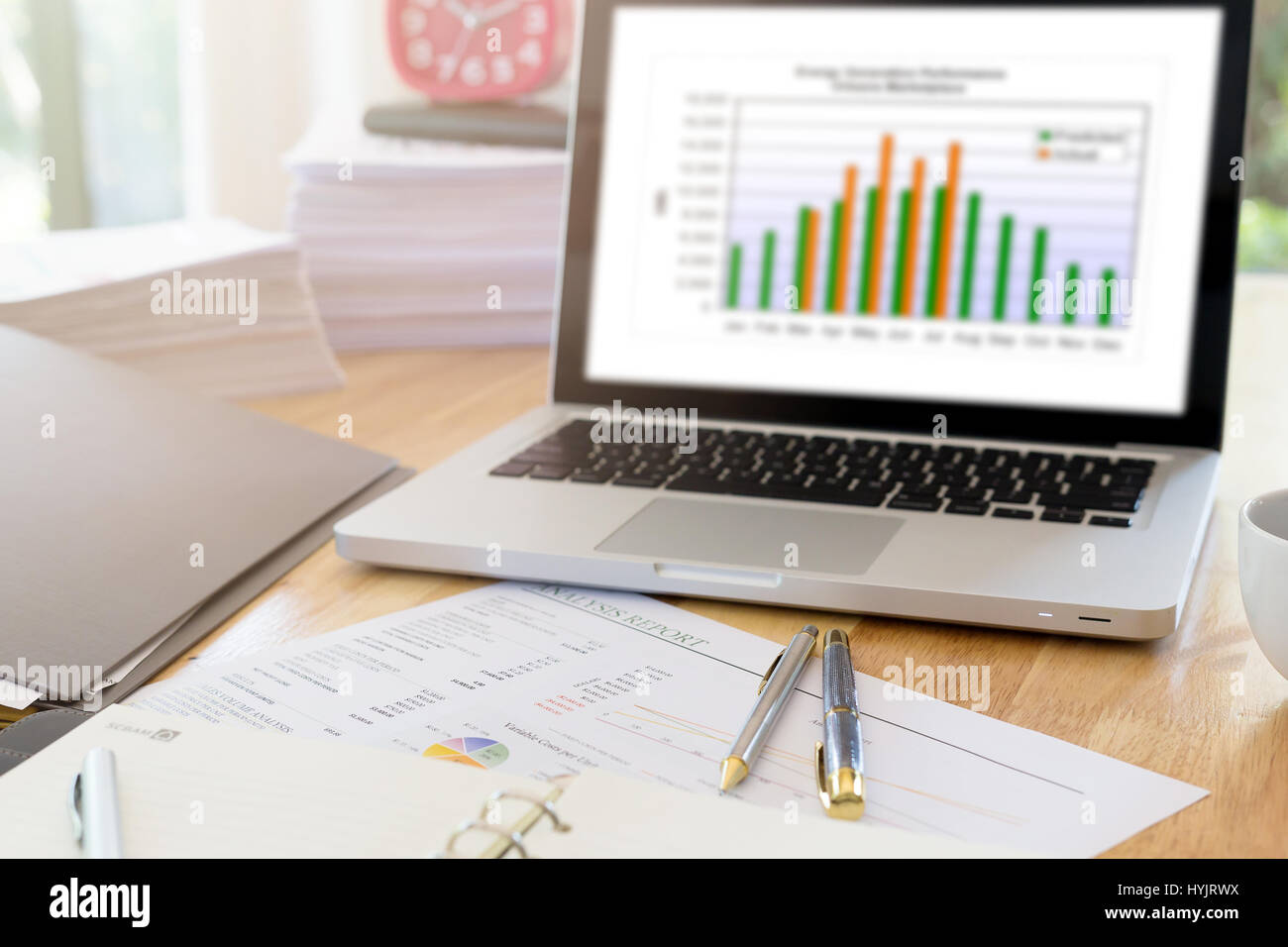 Image of business documents on workplace Stock Photo - Alamy