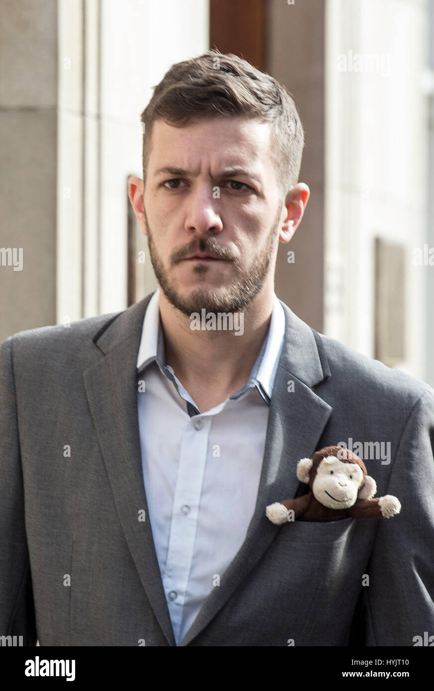 Chris Gard arrives at the Royal Courts of Justice in London, where a ...