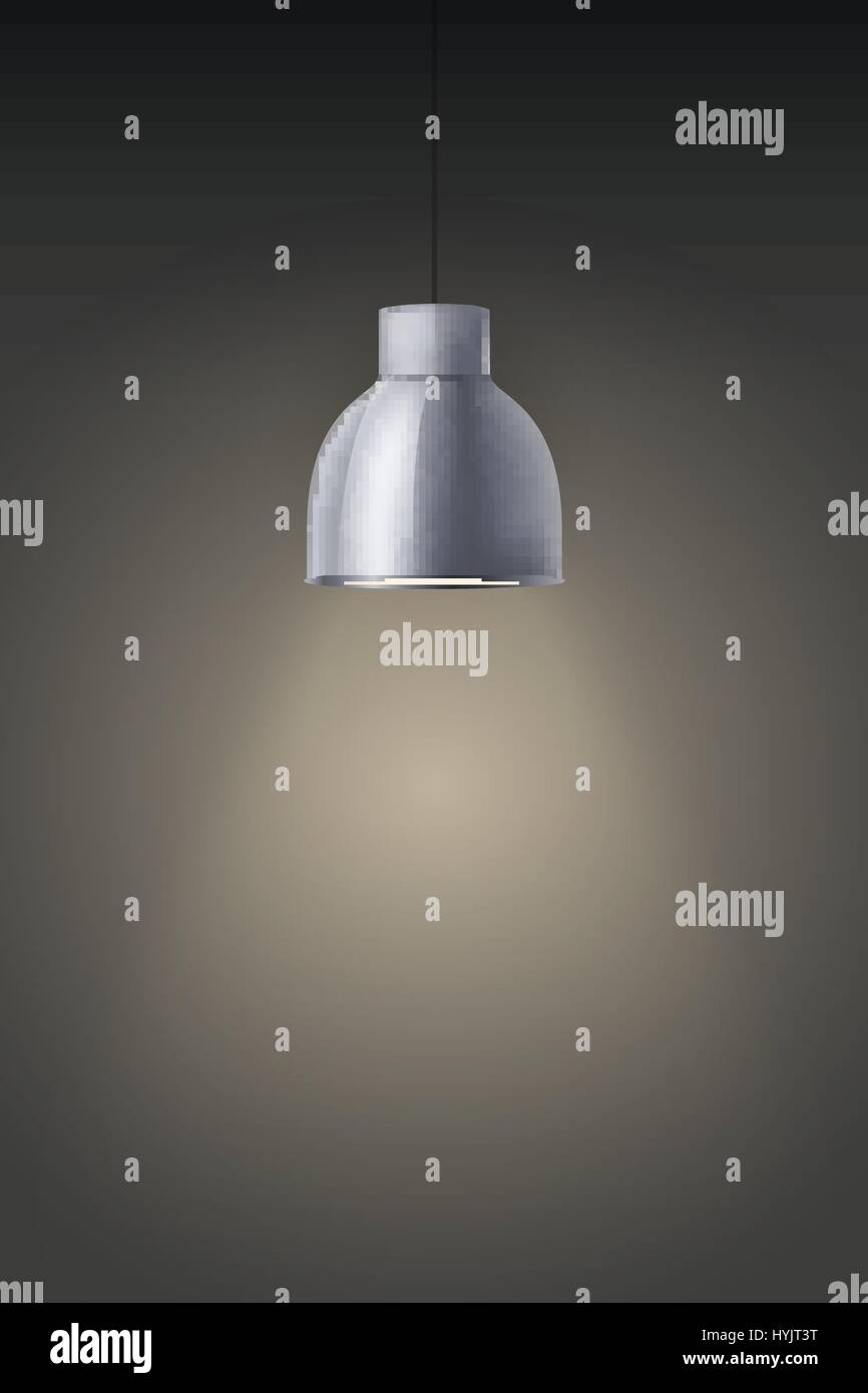 Retro chrome stylish ceiling cone lamp Stock Vector Image & Art - Alamy