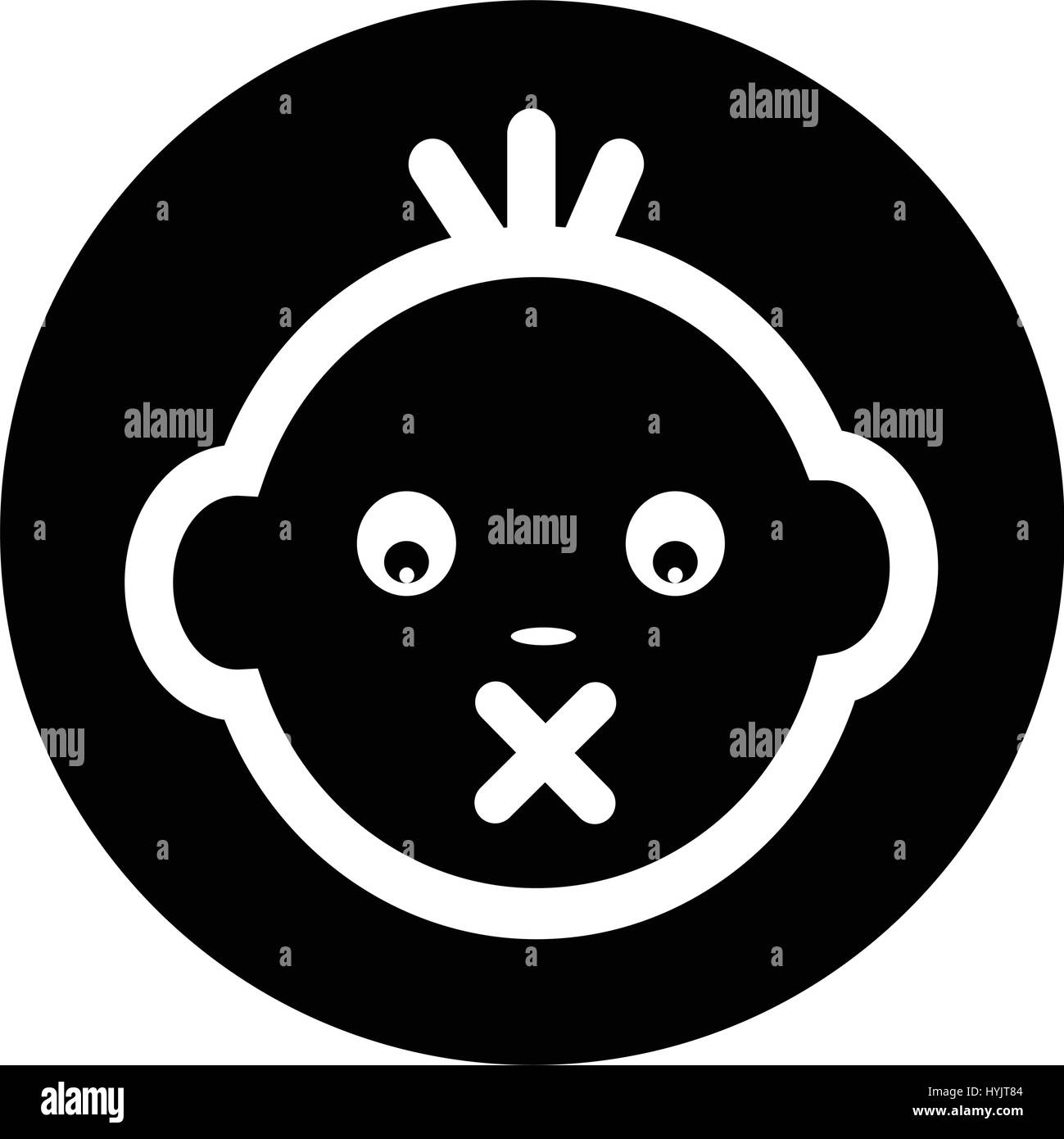 Cartoon face icon in circle Stock Vector Image & Art - Alamy