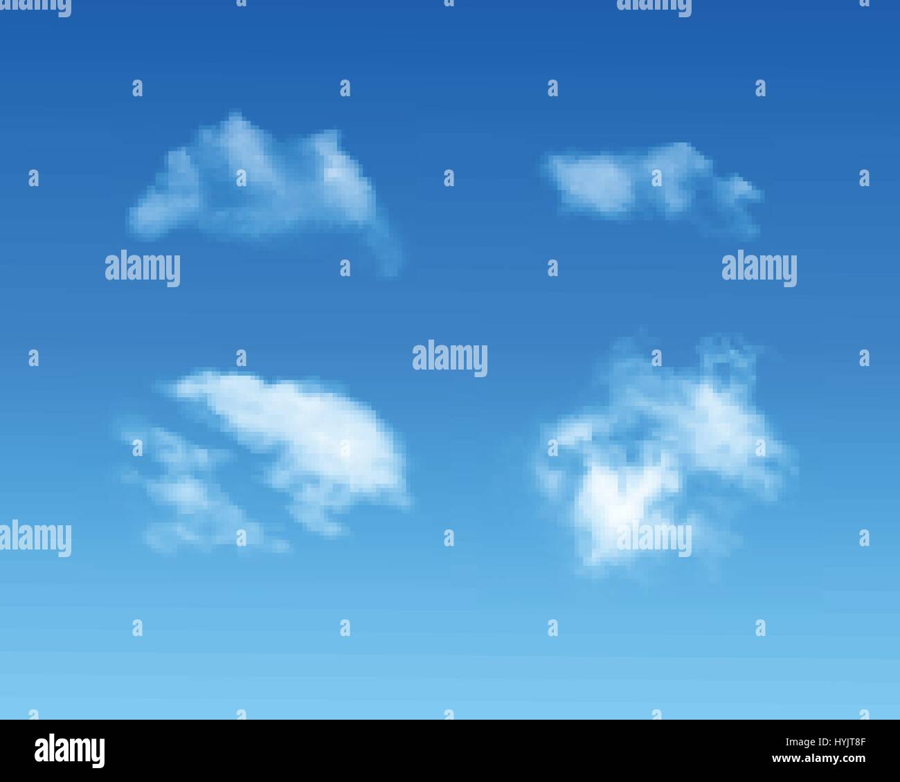 Set Of Realistic Vector Clouds Stock Vector Image & Art - Alamy