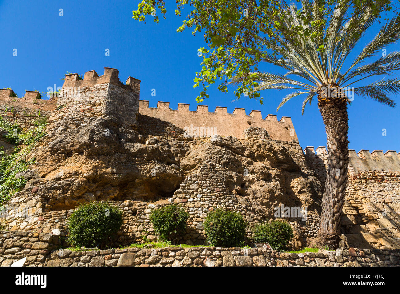 Arabic castle, historic center, Marbella. Malaga province Costa del Sol ...