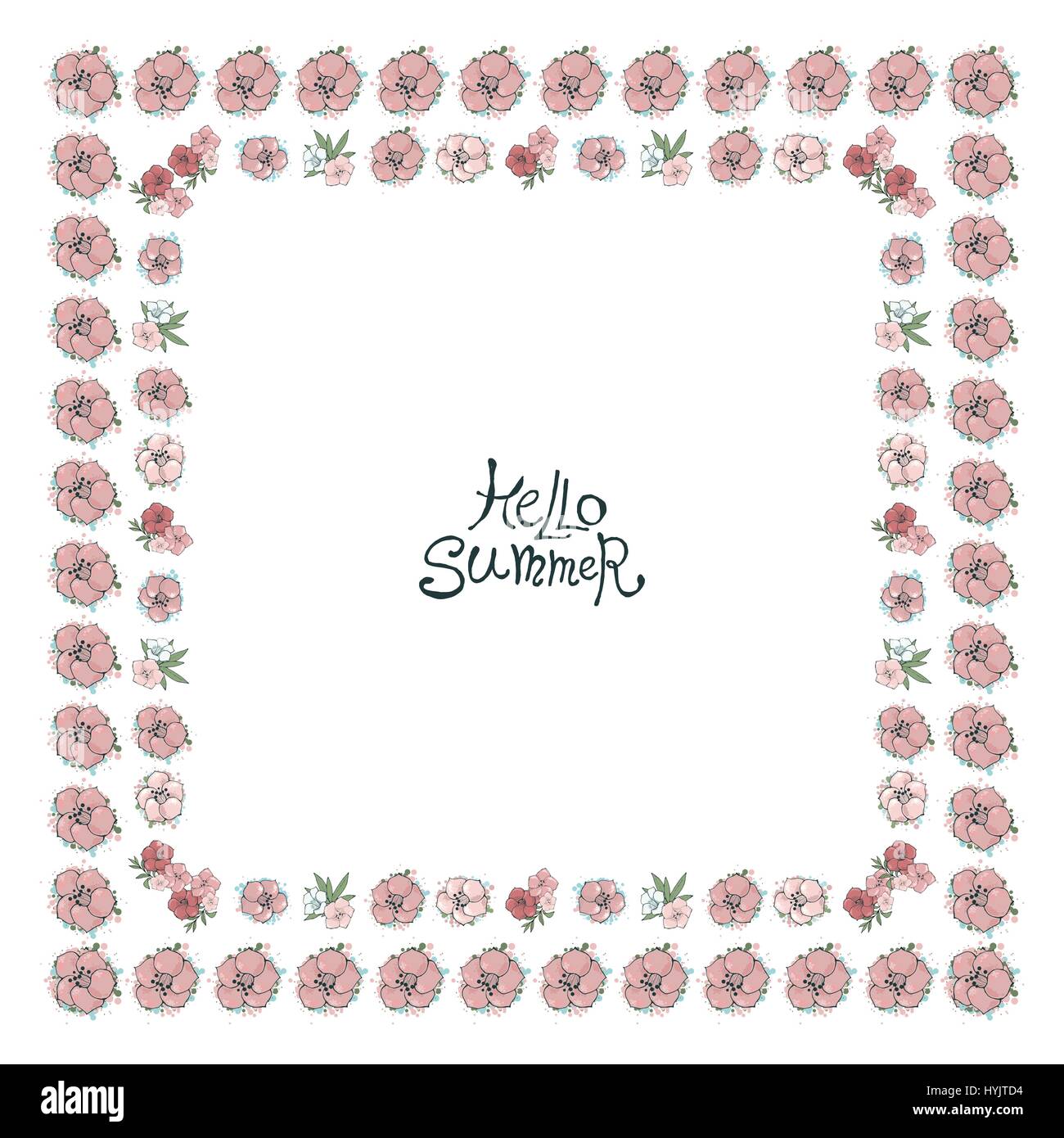 Square floral frame Stock Vector Image & Art - Alamy