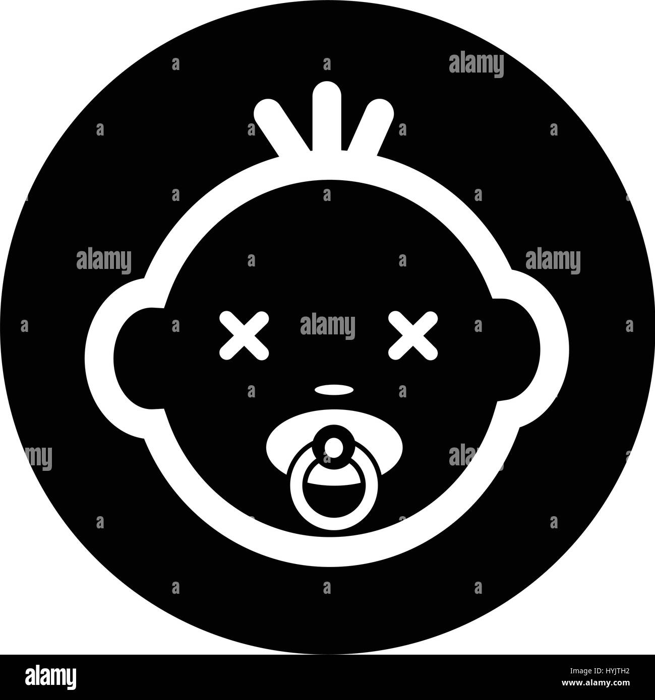 Cartoon face icon in circle Stock Vector Image & Art - Alamy