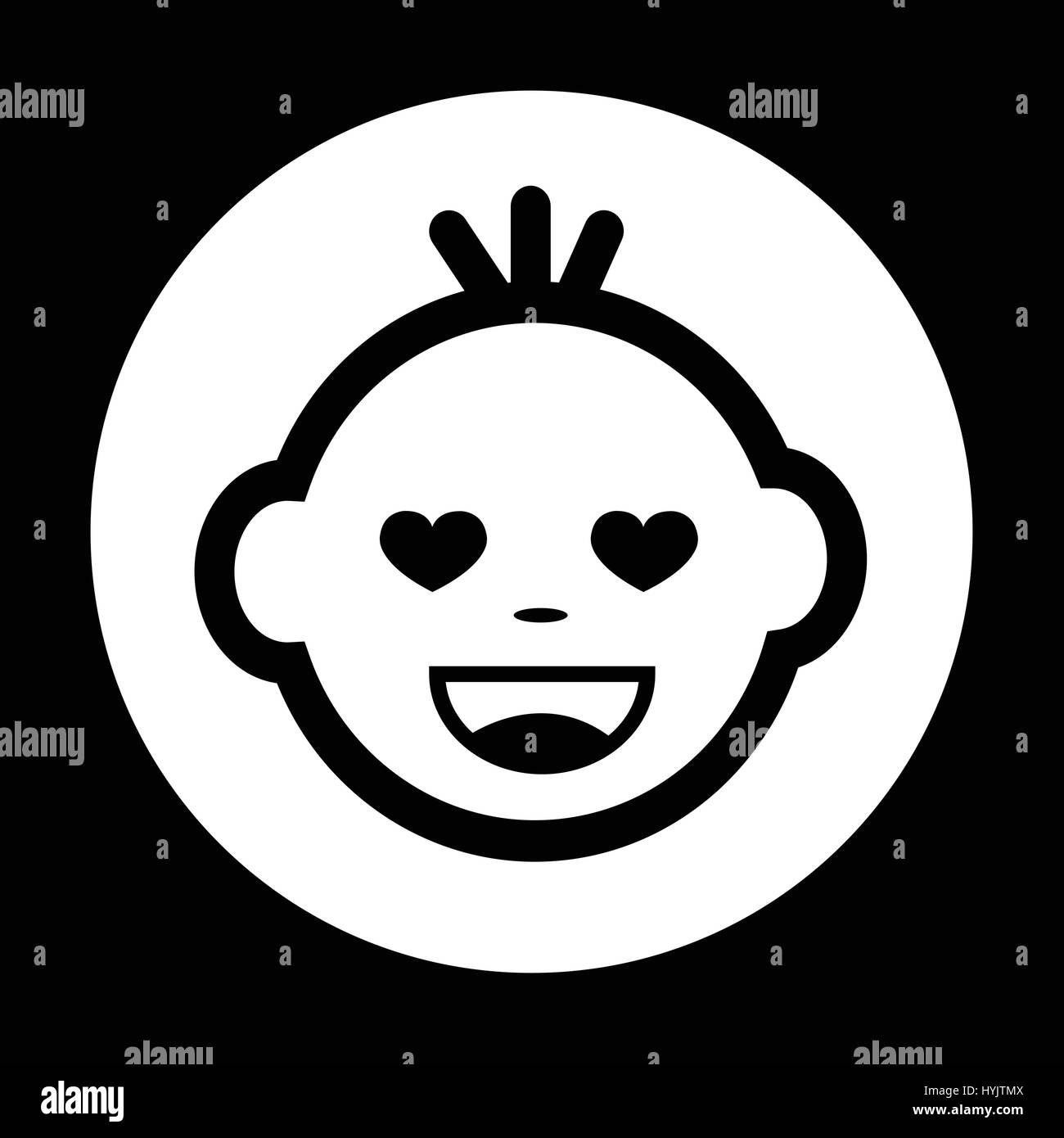 Cartoon face icon in circle Stock Vector Image & Art - Alamy