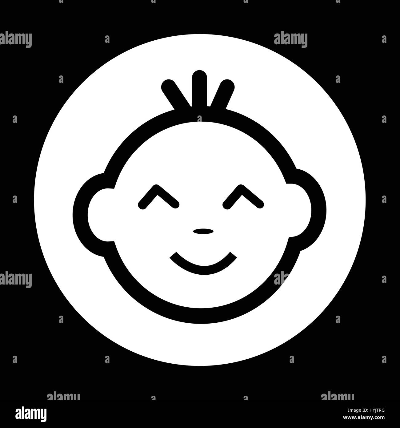 Cartoon face icon in circle Stock Vector Image & Art - Alamy
