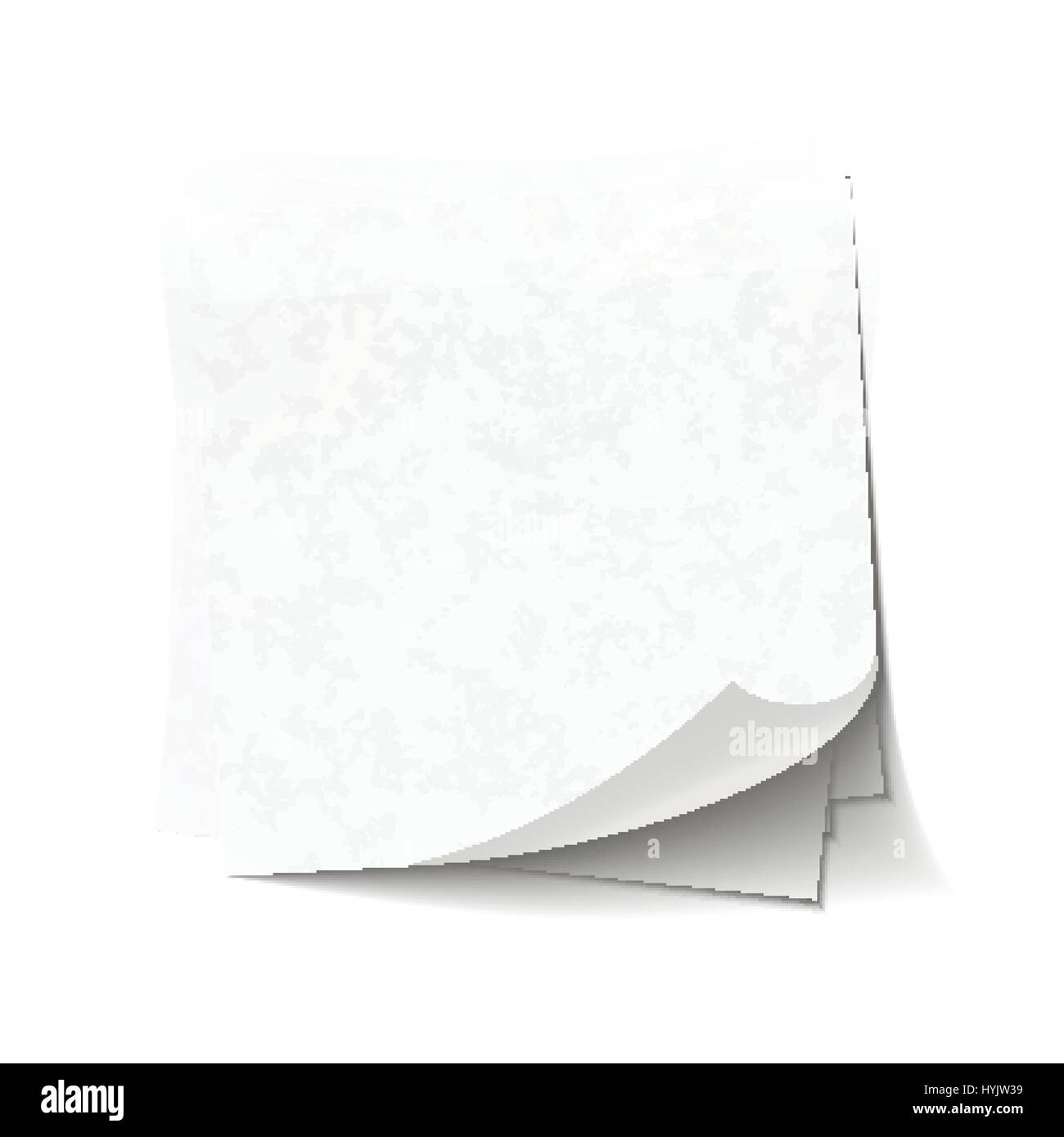 White sticky notes in pile isolated on white background Stock Vector ...