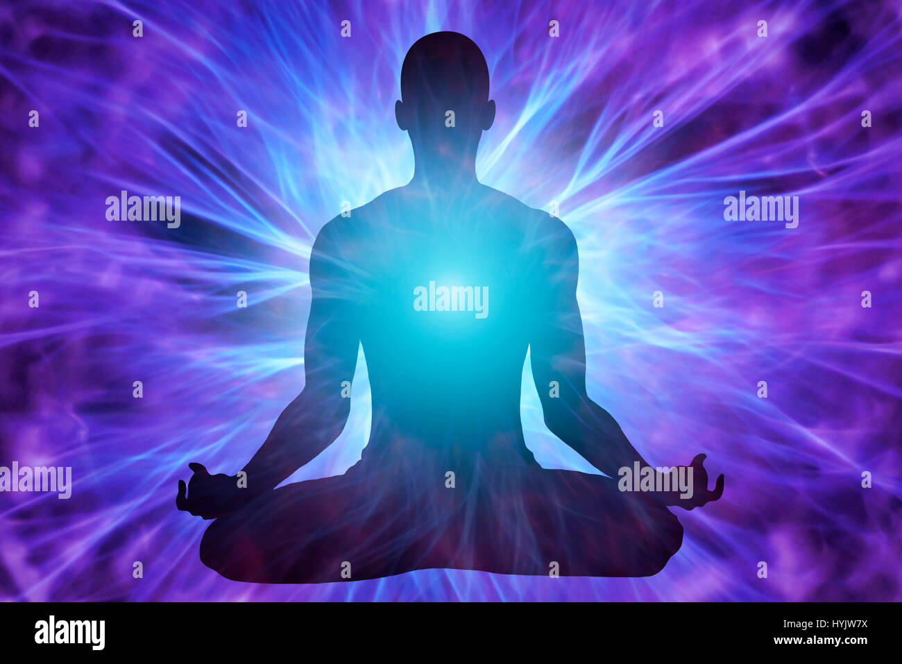 Glowing human energy body hi-res stock photography and images - Alamy