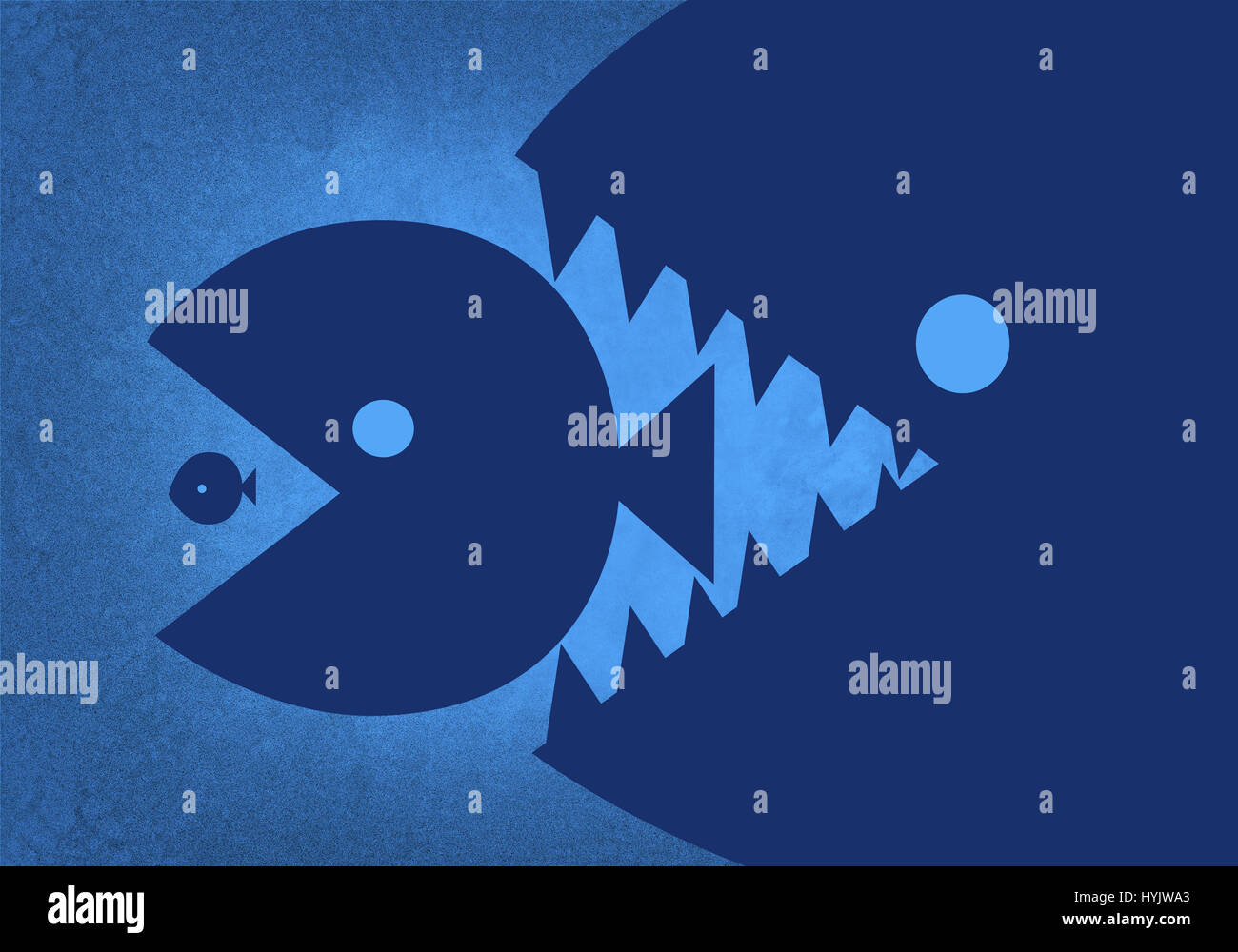 Shark food chain cartoon hi-res stock photography and images - Alamy
