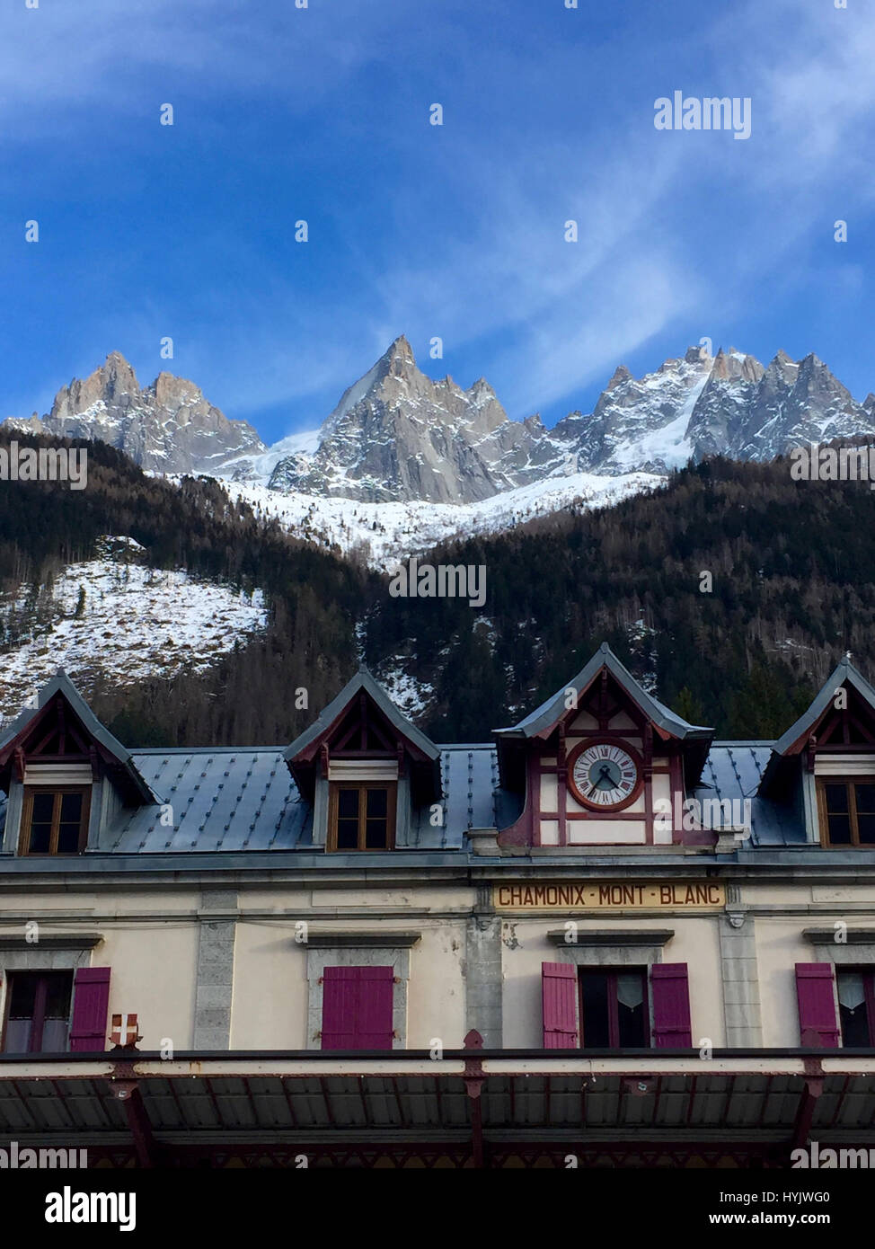 Train Station at Chamonix France in the French Alps Stock Photo - Alamy