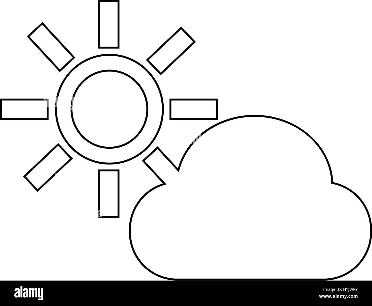 cloud sun icon Stock Vector Image & Art - Alamy