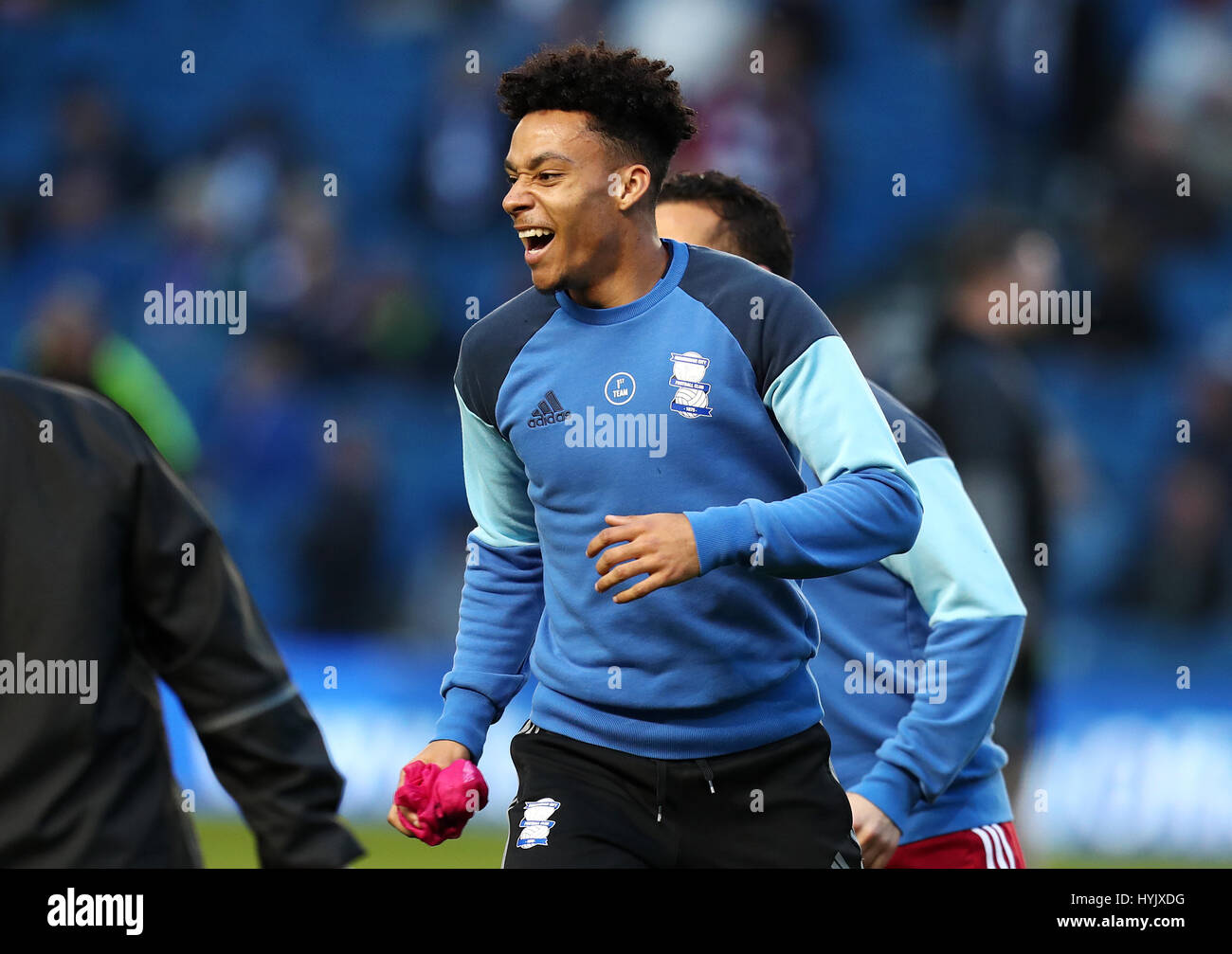 Birmingham City's Josh Dacres-Cogley warming up before the game Stock ...