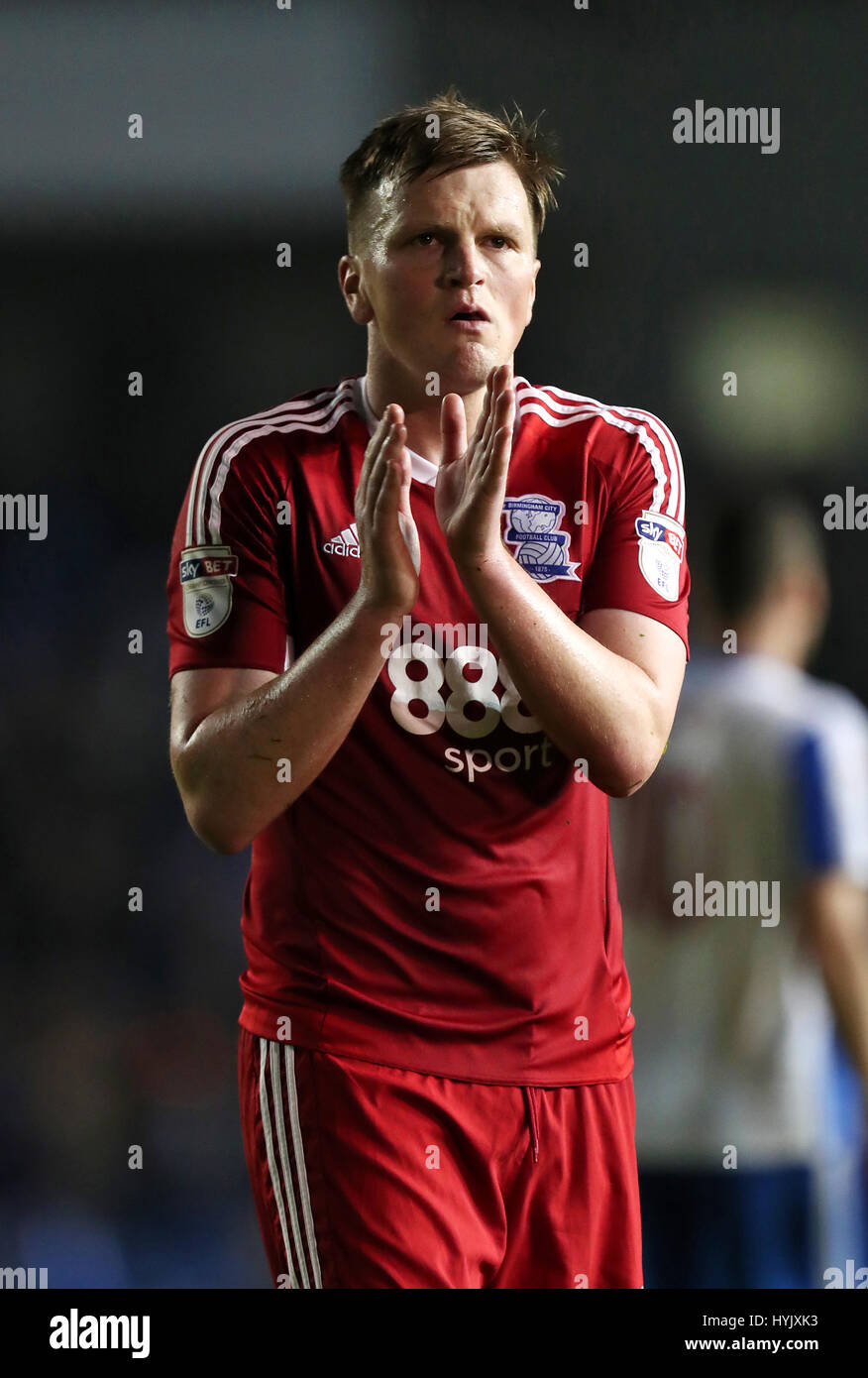Birmingham City's Stephen Gleeson applauds the fans after the game ...