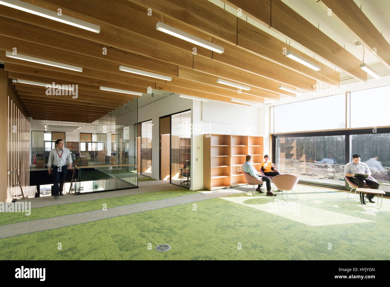 Interior view of breakout space and offices. Jenner Buillding at ...