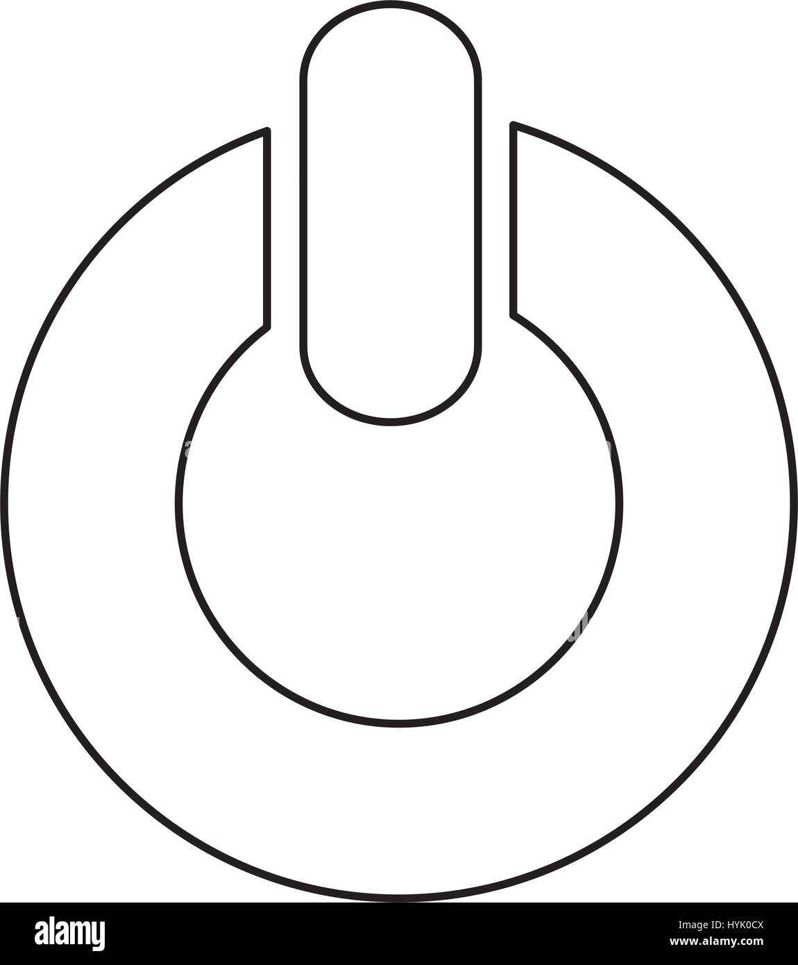 power button isolated icon vector illustration design Stock Vector ...