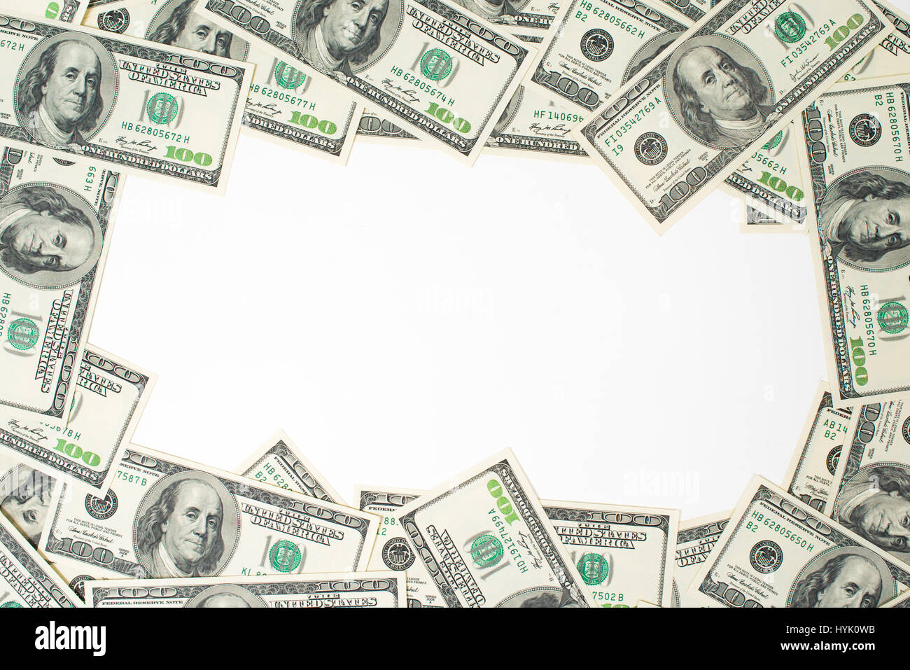A frame of one hundred dollar bills. The skeleton of the dollar Stock ...