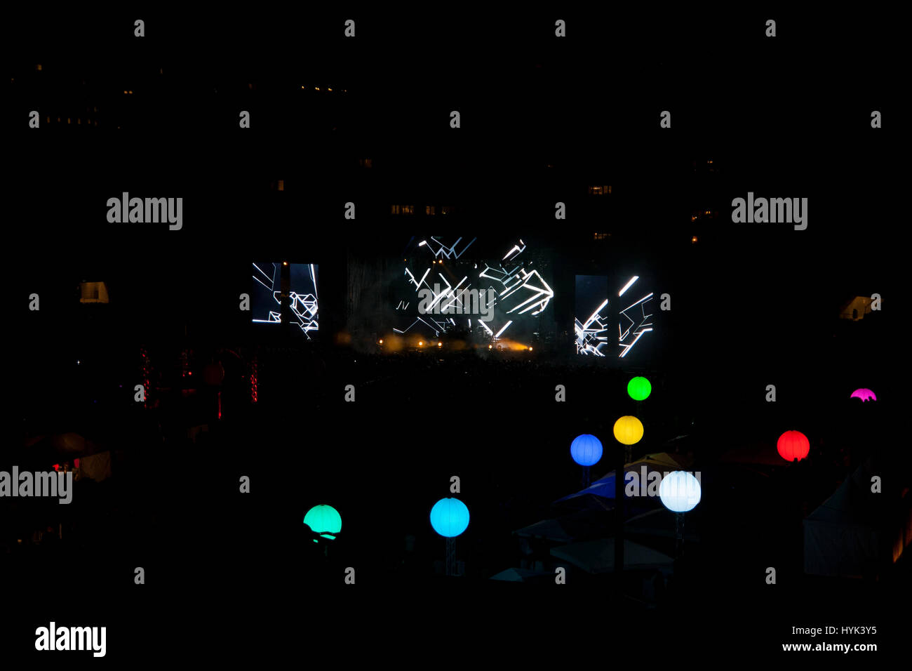Light show at night time Stock Photo - Alamy