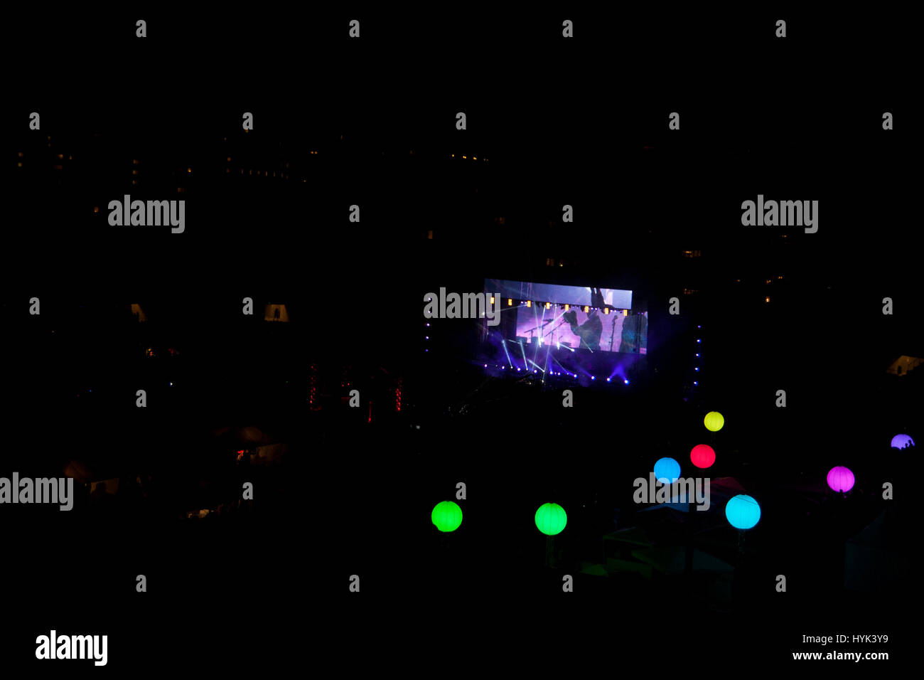 Light show at night time Stock Photo - Alamy