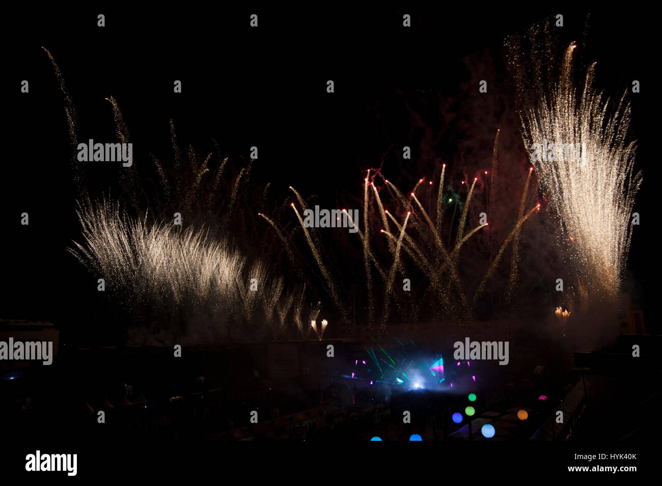 Light show at night time Stock Photo - Alamy