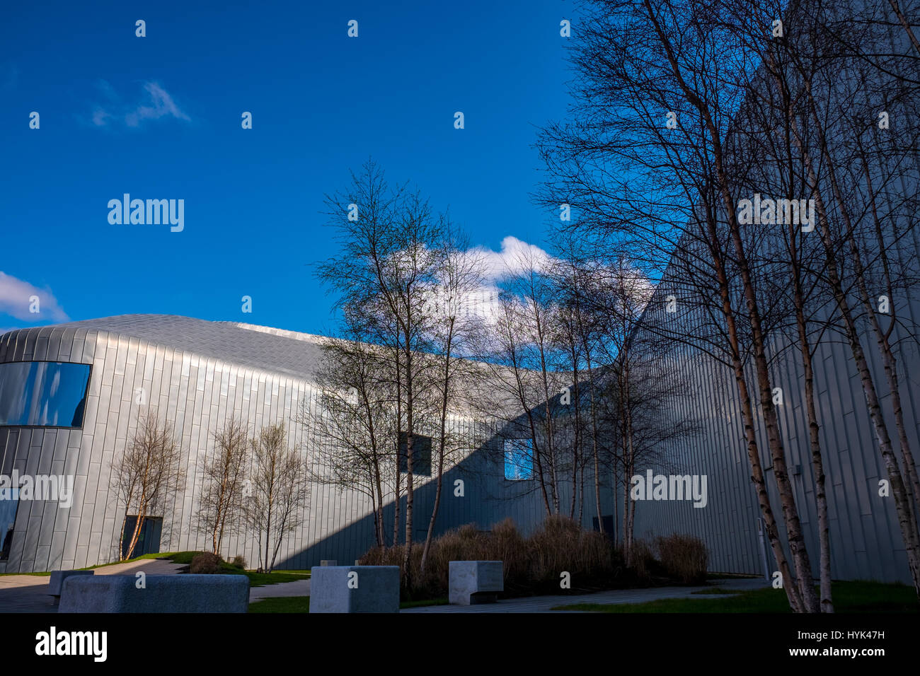 The Riverside Museum Glasgow, Scotland. The museum has exhibits ...