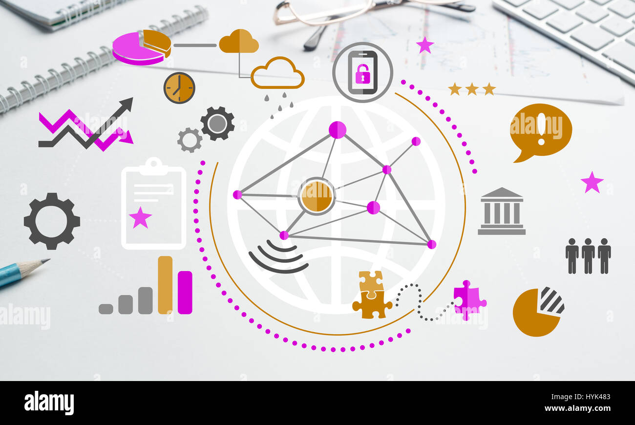 Wireless connection design Stock Photo - Alamy
