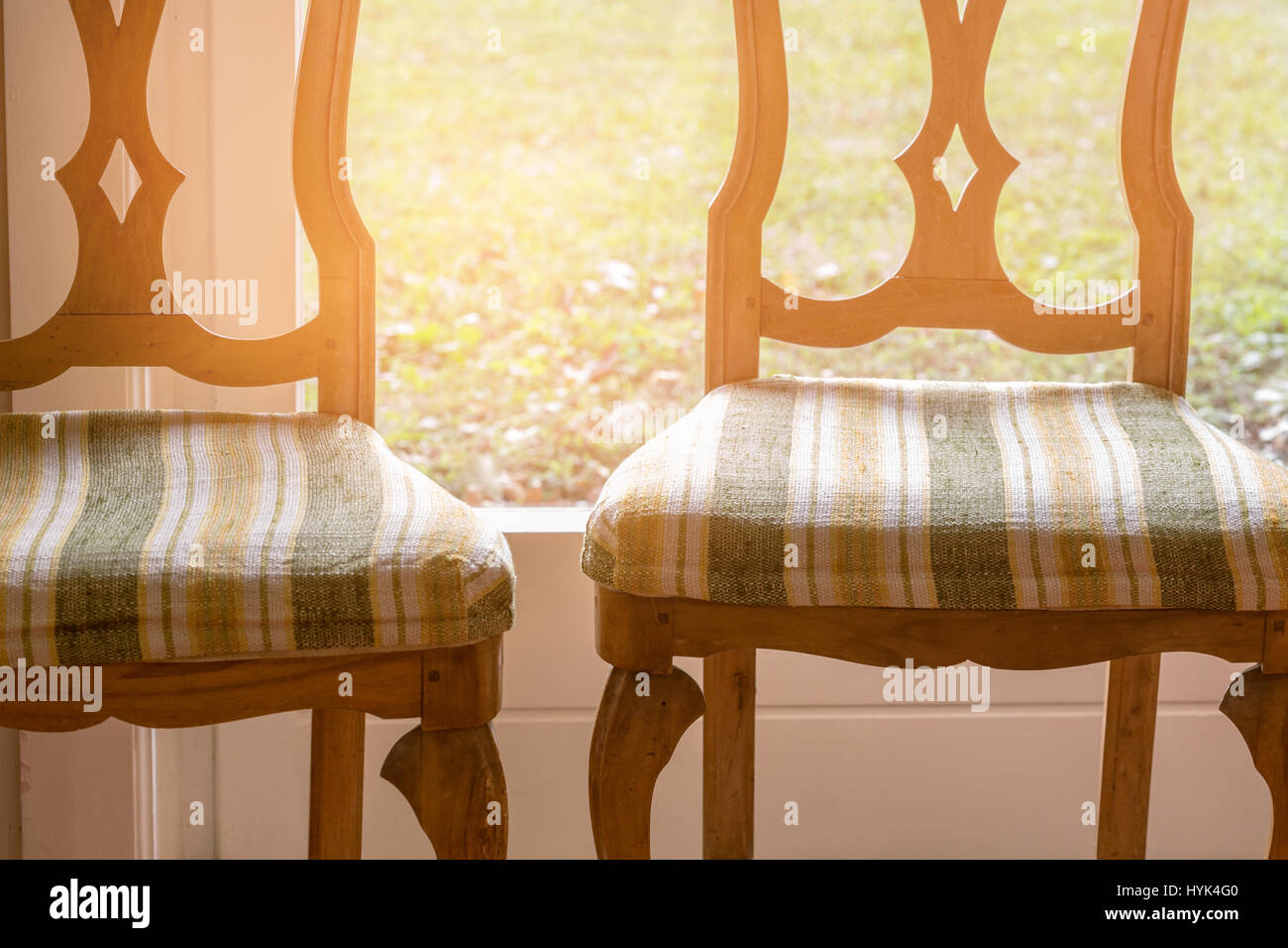 Old wooden chairs hi-res stock photography and images - Alamy