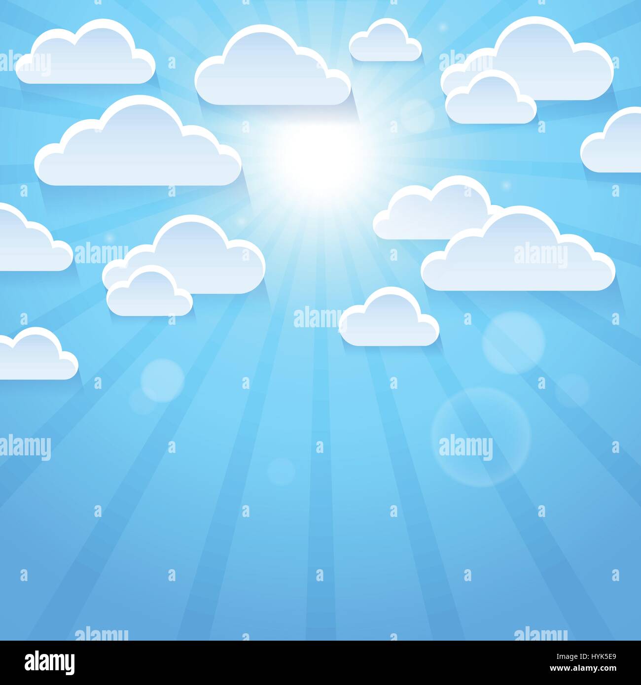 Stylized clouds theme image 3 - eps10 vector illustration Stock Vector ...