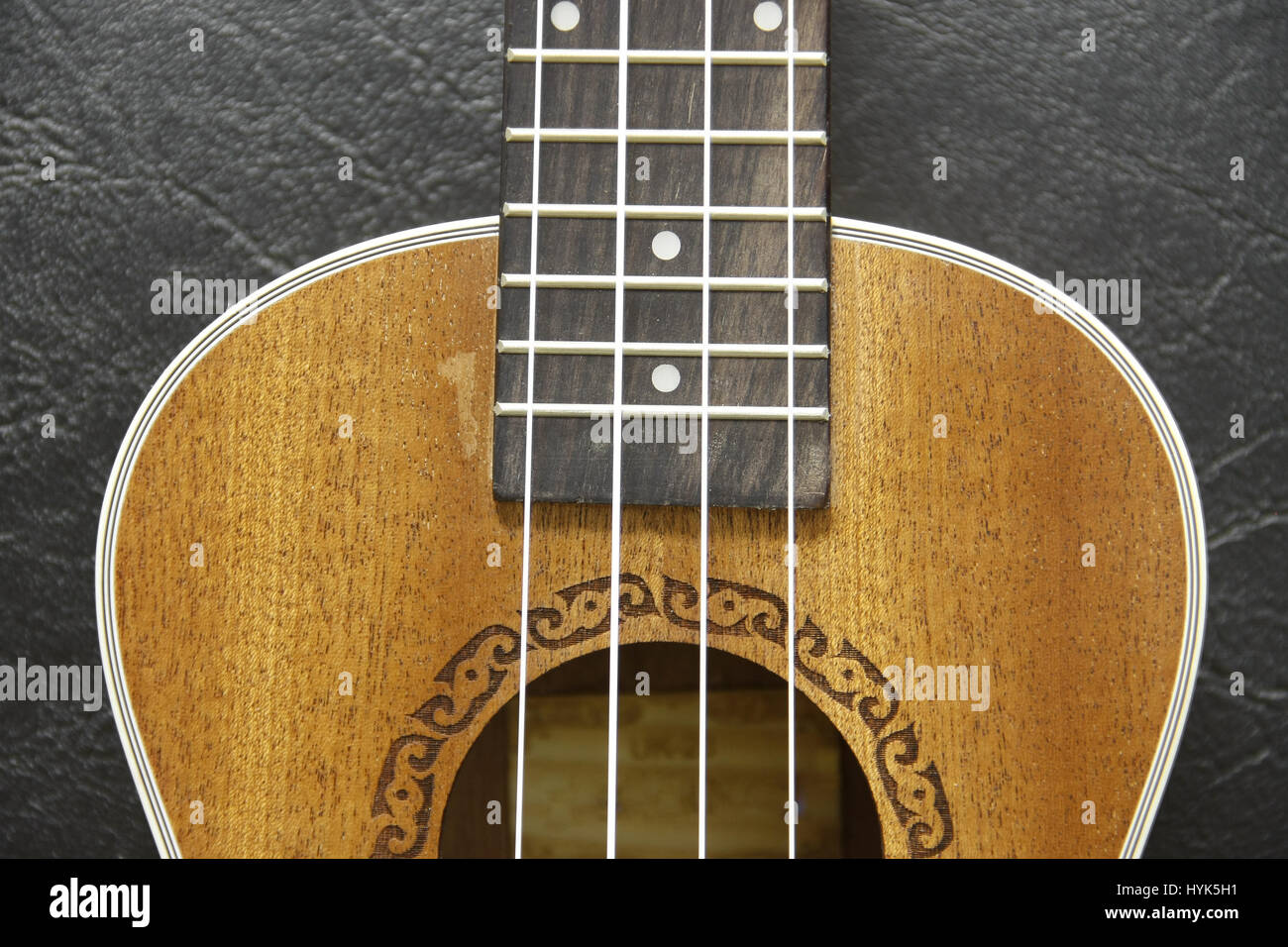 part and texture of brown wood ukulele Stock Photo - Alamy