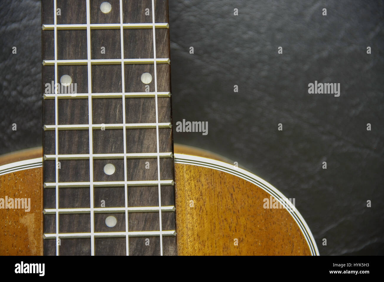 part and texture of brown wood ukulele Stock Photo - Alamy