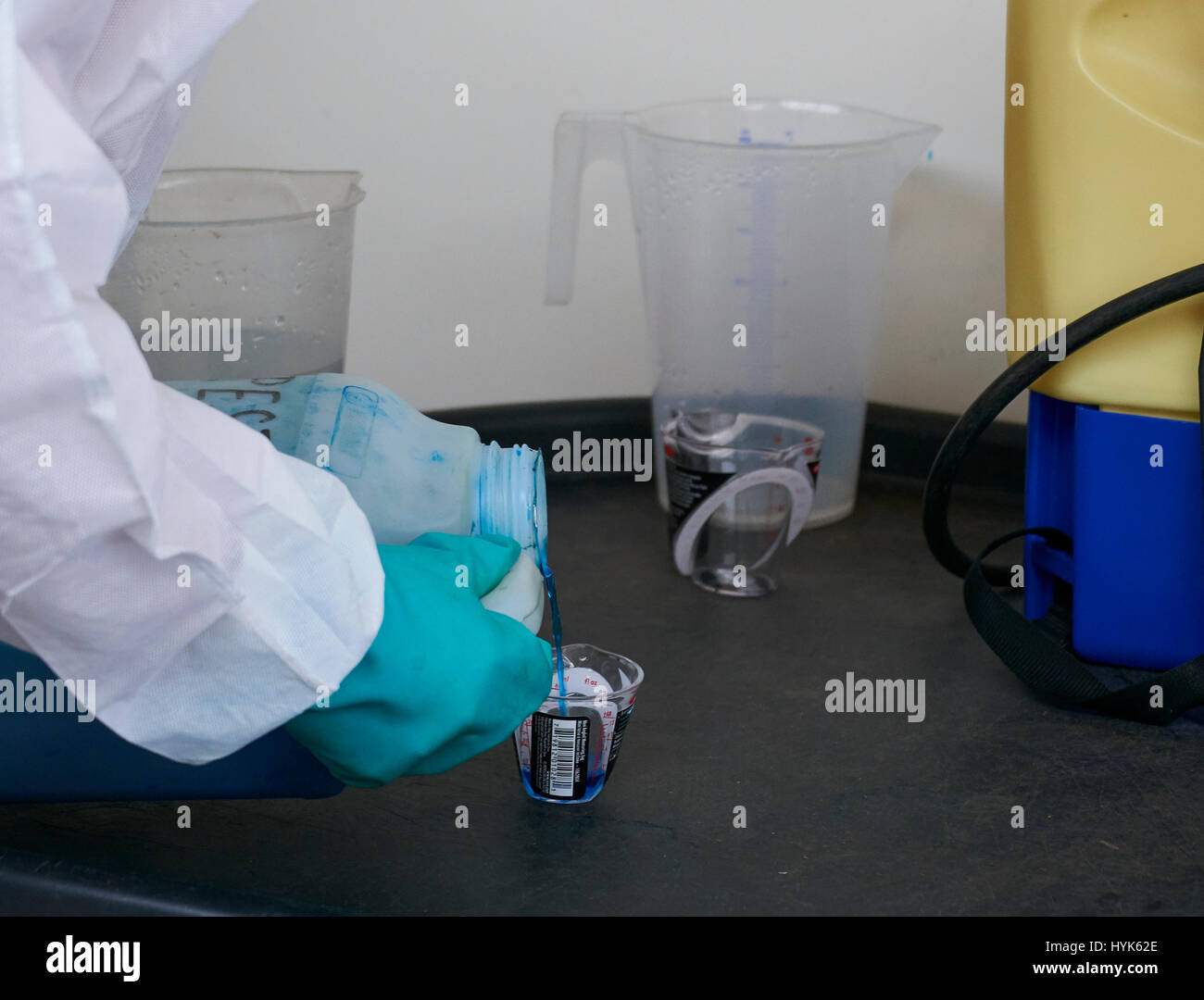 Measuring Chemical for pesticide mixing and Application Stock Photo - Alamy
