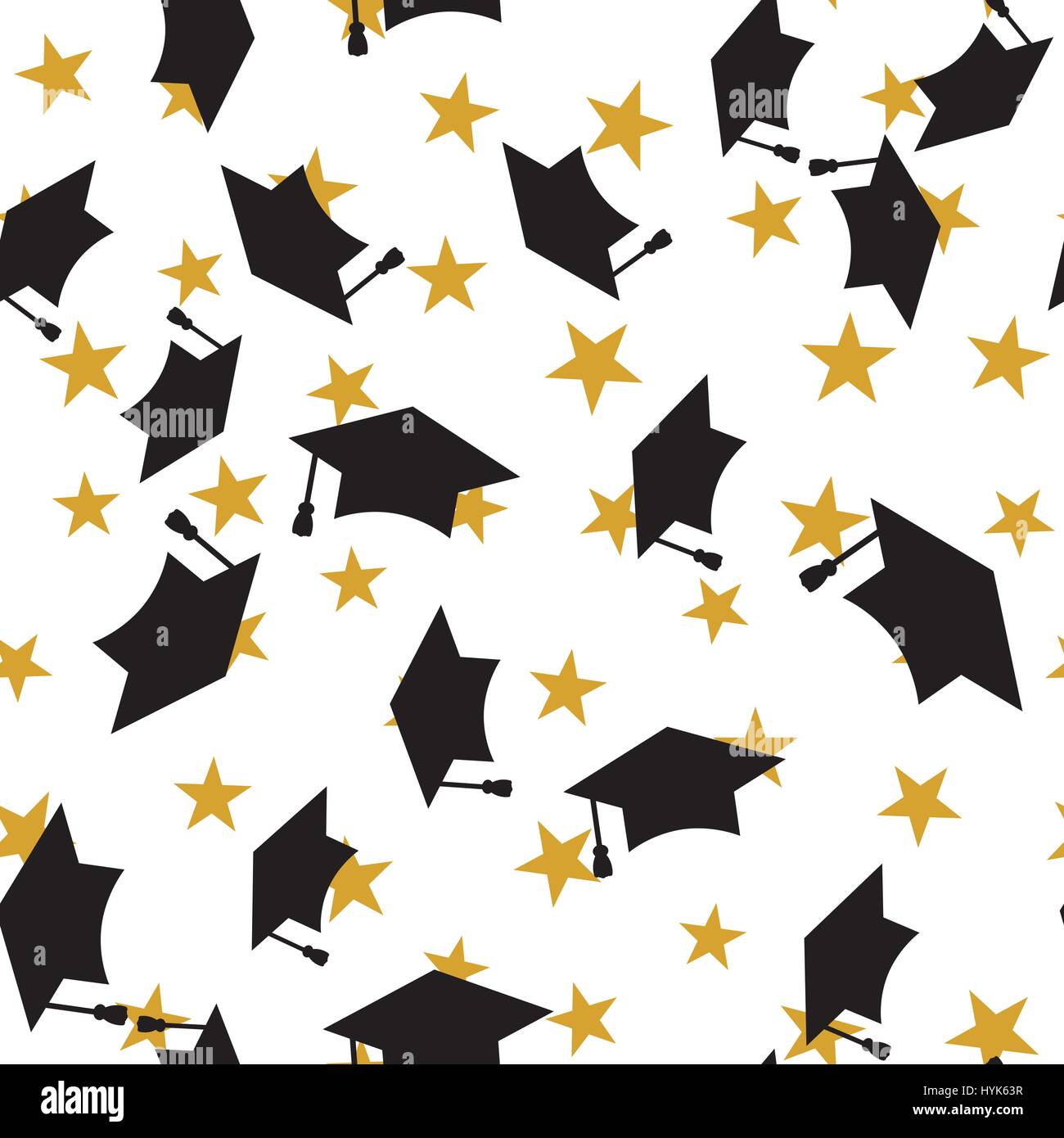 Graduate hat seamless pattern Stock Vector Image & Art - Alamy