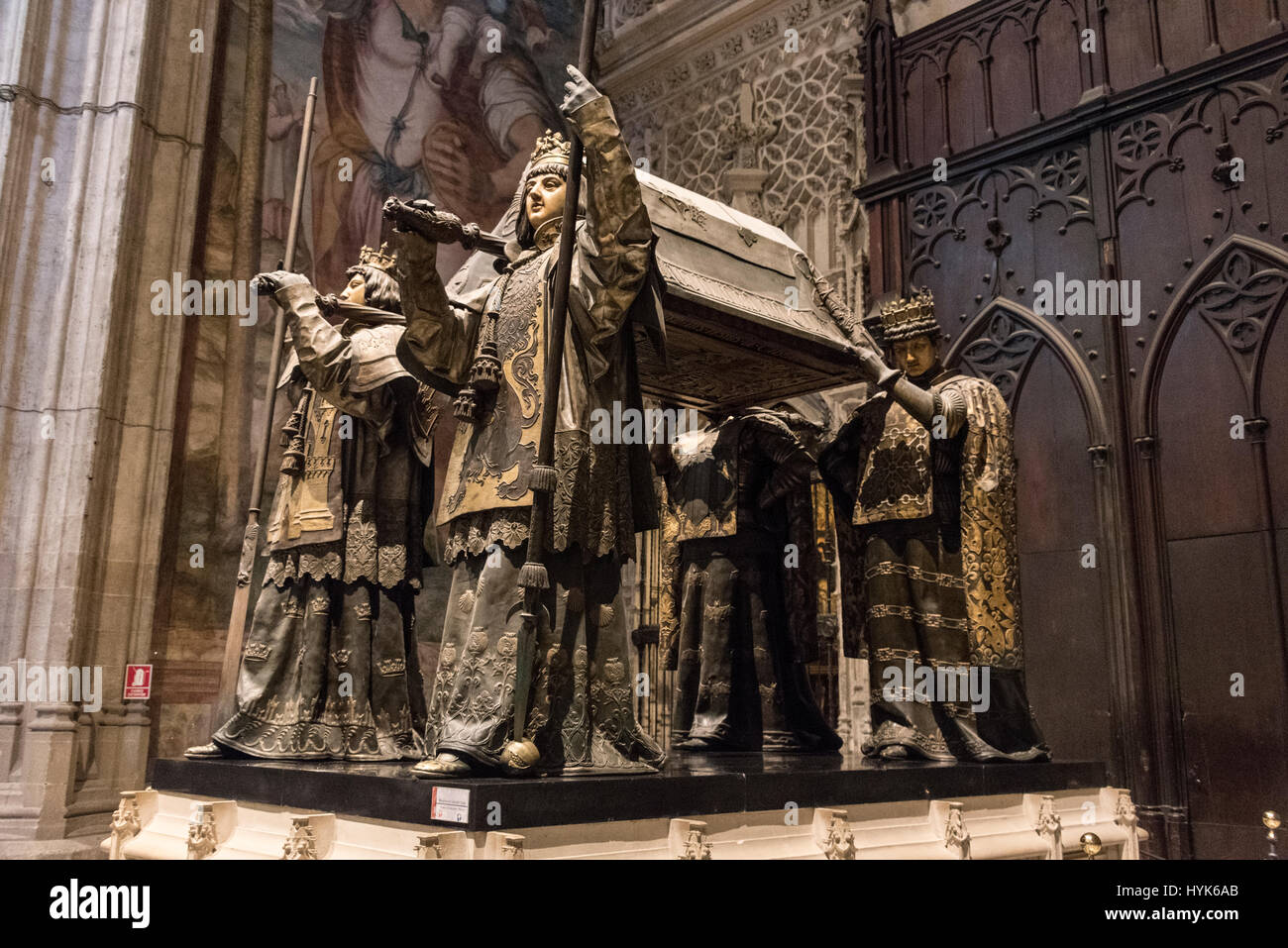The tomb of explorer and navigator Christopher Columbus who discovered ...