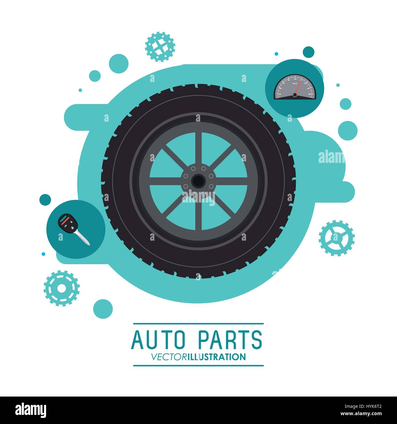 Wheel icon. Auto part design. Vector graphic Stock Vector Image & Art ...