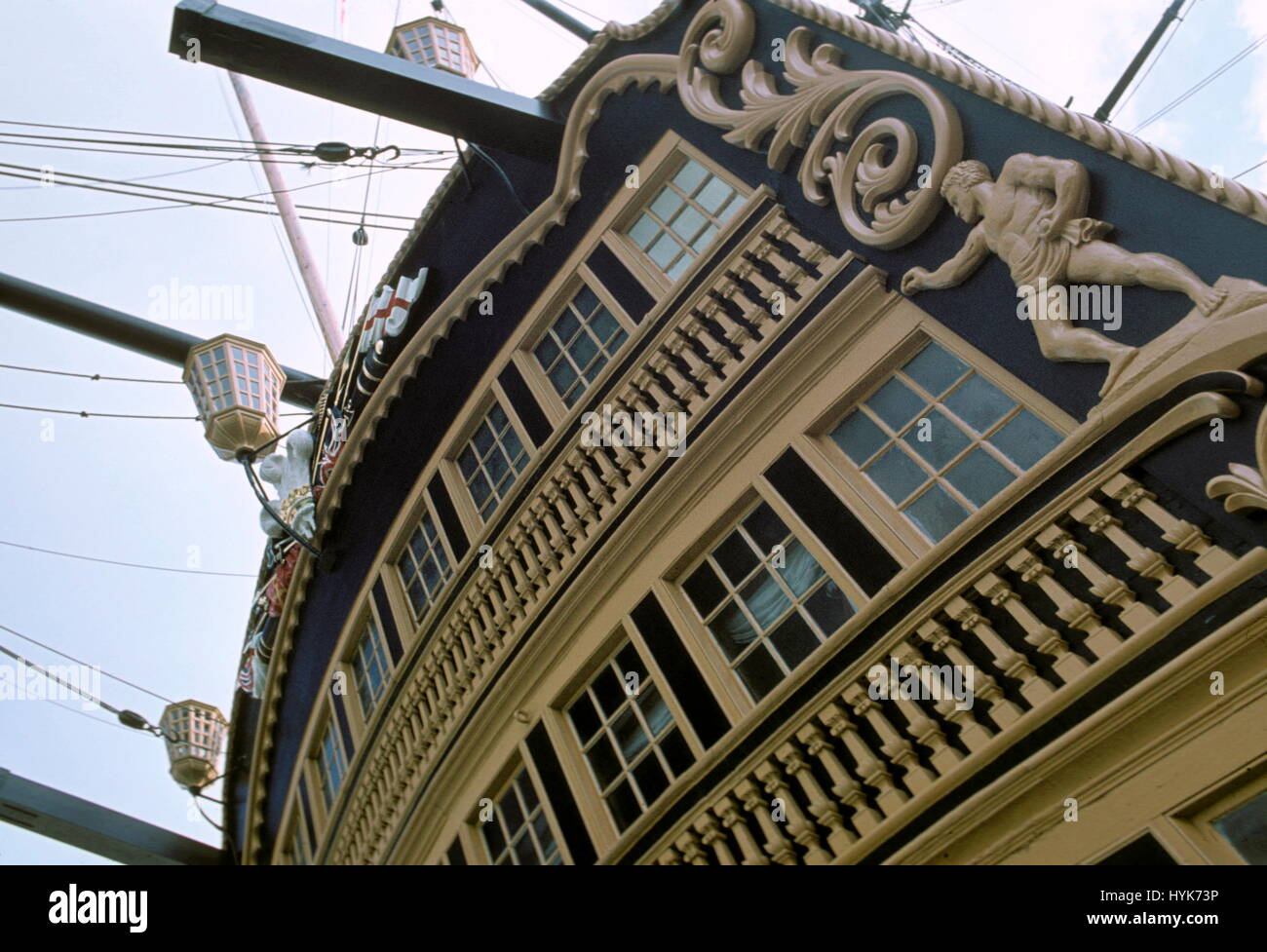 AJAXNETPHOTO. PORTSMOUTH, ENGLAND. - GALLERY - HMS VICTORY'S ELABORATE ...
