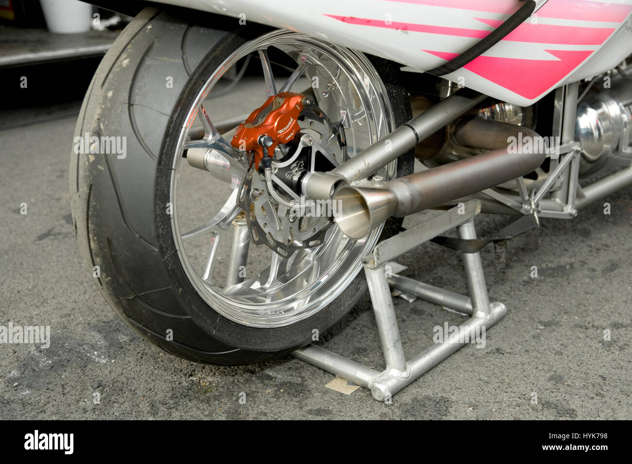NORTHAMPTONSHIRE, UK - OCT 29: Rear wheel detail of the world record ...