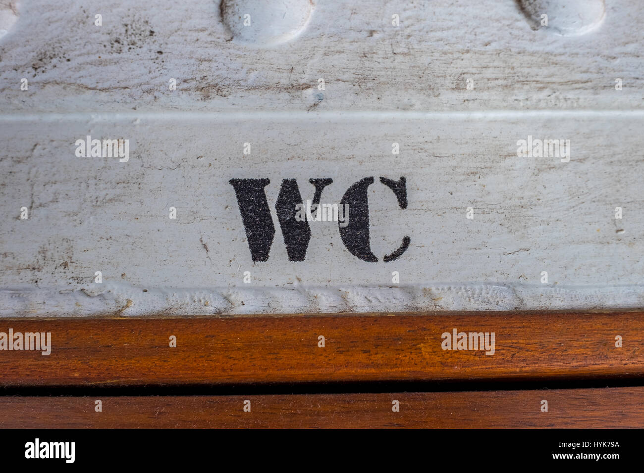 WC sign on cabin door on traditional sailing ship Stock Photo - Alamy