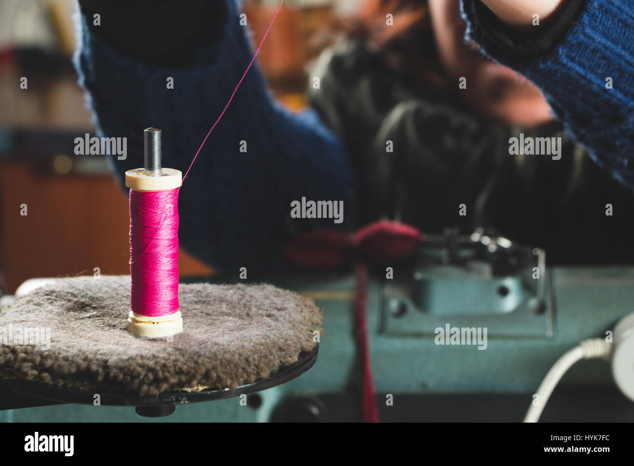 Threading a sewing machine hi-res stock photography and images - Alamy