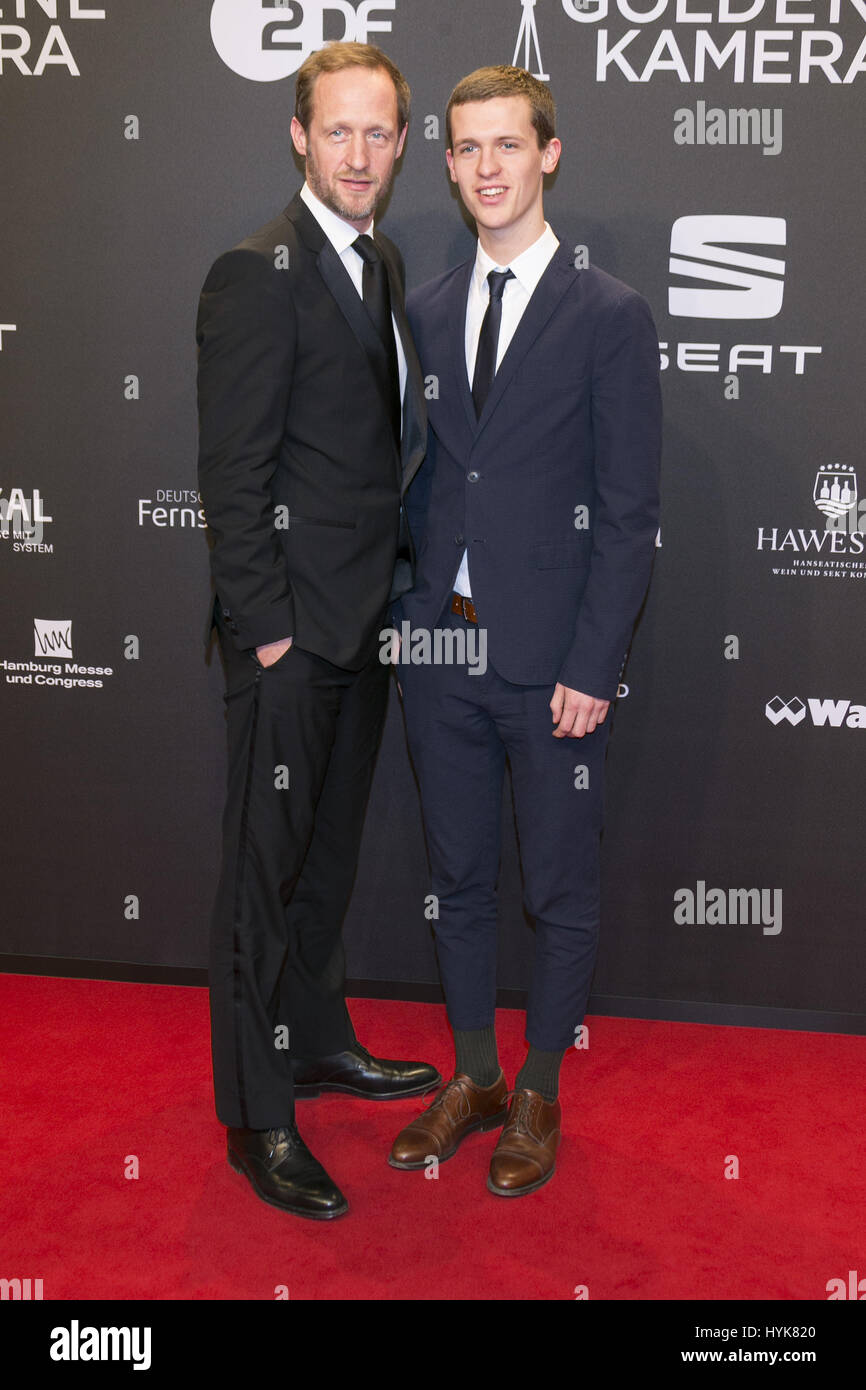 Celebrities attending the Goldene Kamera 2017 Award at exhibition hall ...