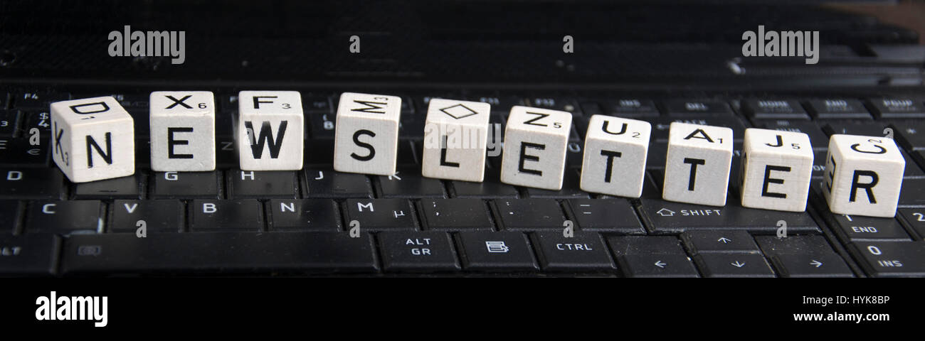 the word Newsletter on a keyboard Stock Photo - Alamy