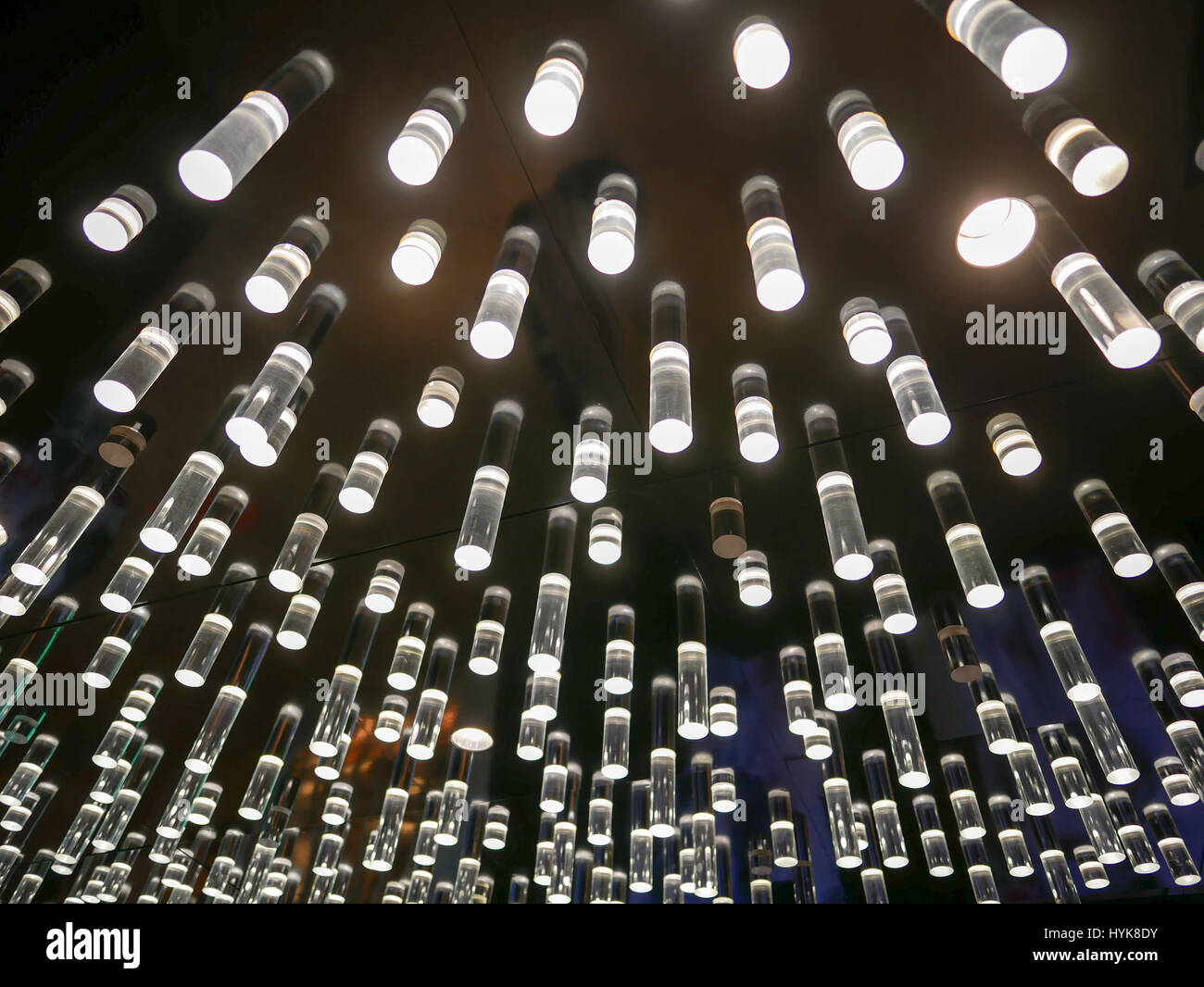 Lightbulbs for ceiling decoration with the black roof Stock Photo - Alamy