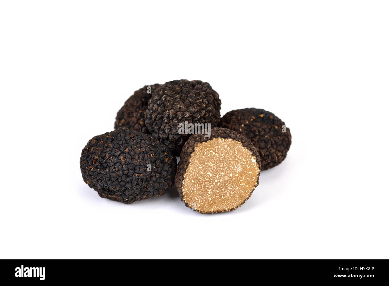 Cut truffles isolated on Cut Out Stock Images & Pictures - Alamy