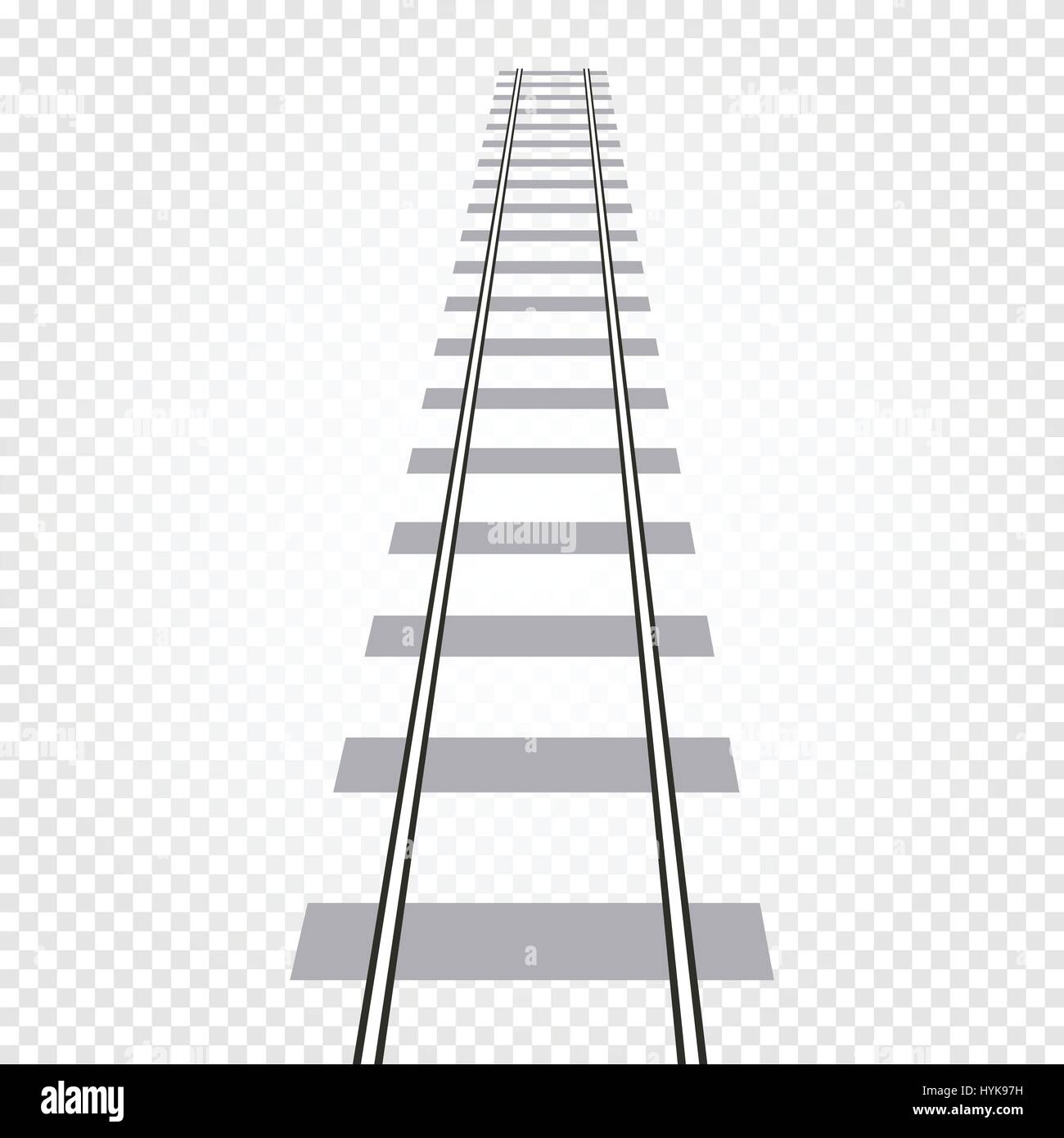 Isolated abstract grey color railway road on checkered background ...