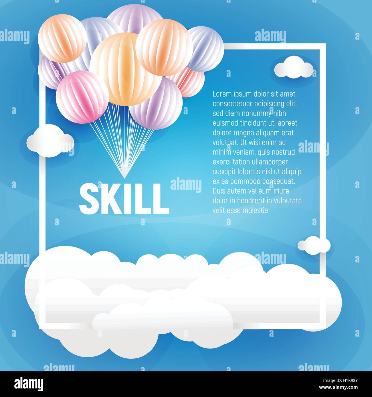 Blue background paper art Stock Vector Images - Alamy